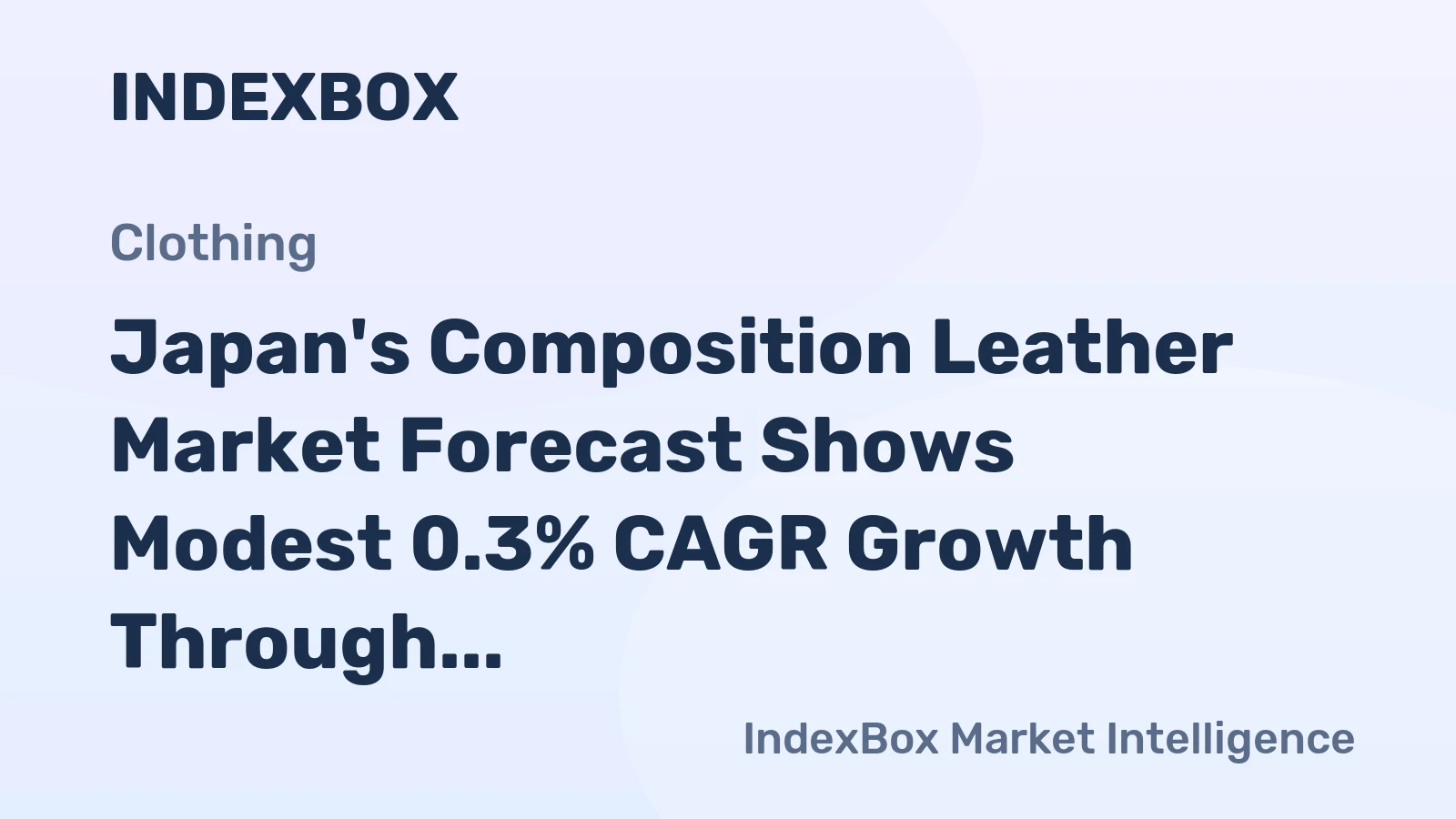 Japan's Composition Leather Market Forecast Shows Modest 0.3% CAGR Growth Through 2035