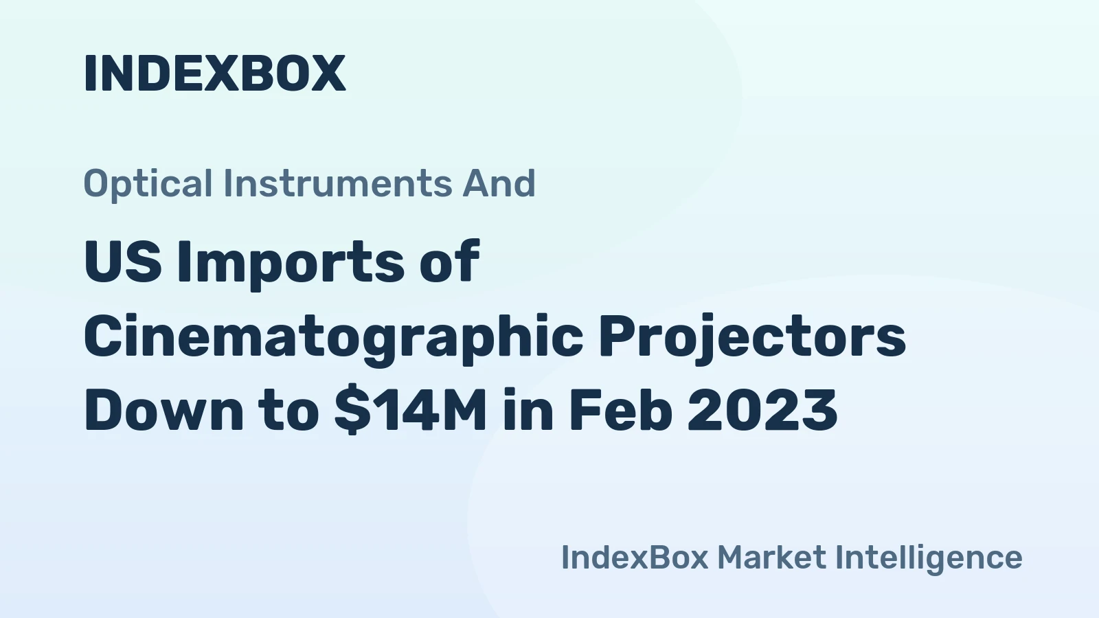 US Imports of Cinematographic Projectors Down to $14M in Feb 2023