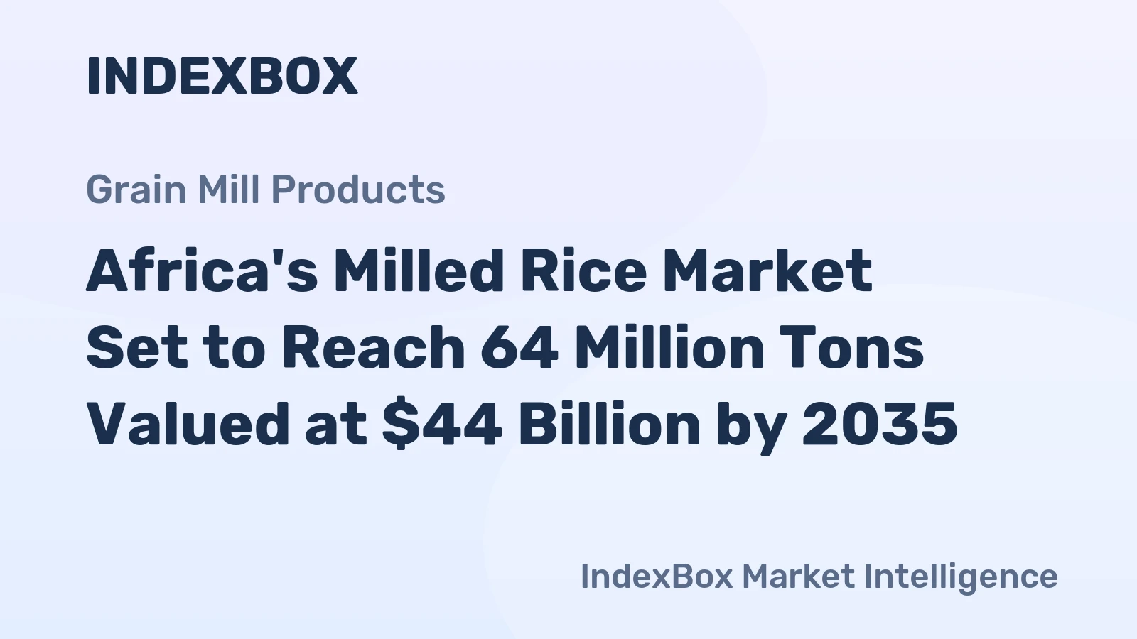 Africa's Milled Rice Market Set to Reach 64 Million Tons Valued at $44 Billion by 2035