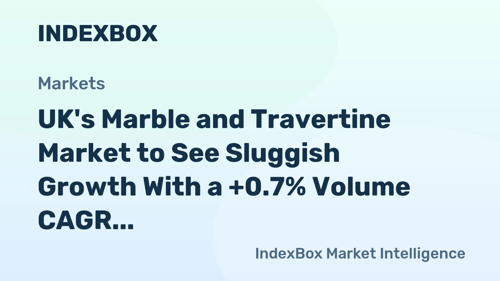 UK's Marble and Travertine Market to See Sluggish Growth With a +0.7% Volume CAGR Through 2035