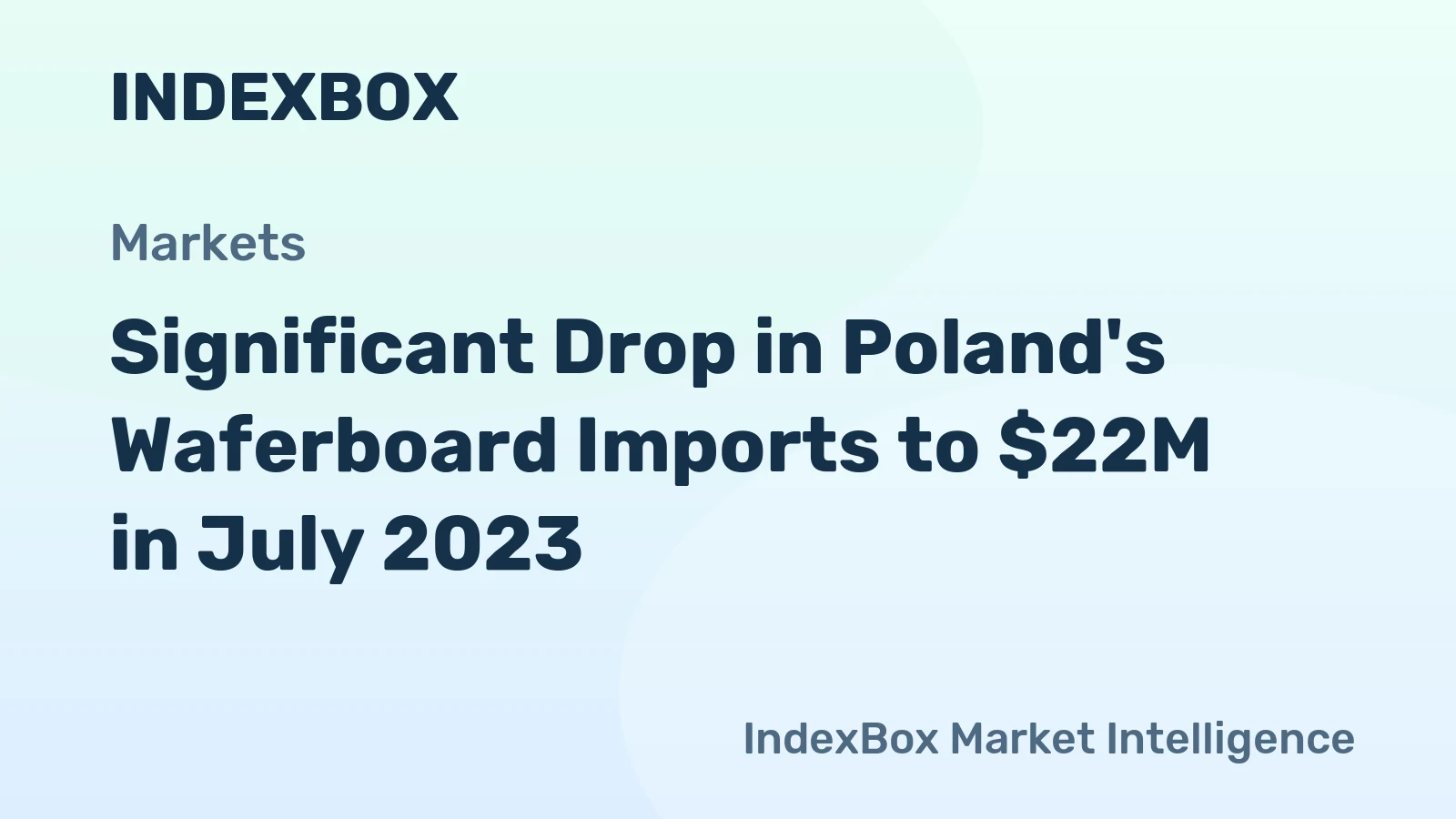 Significant Drop in Poland's Waferboard Imports to $22M in July 2023