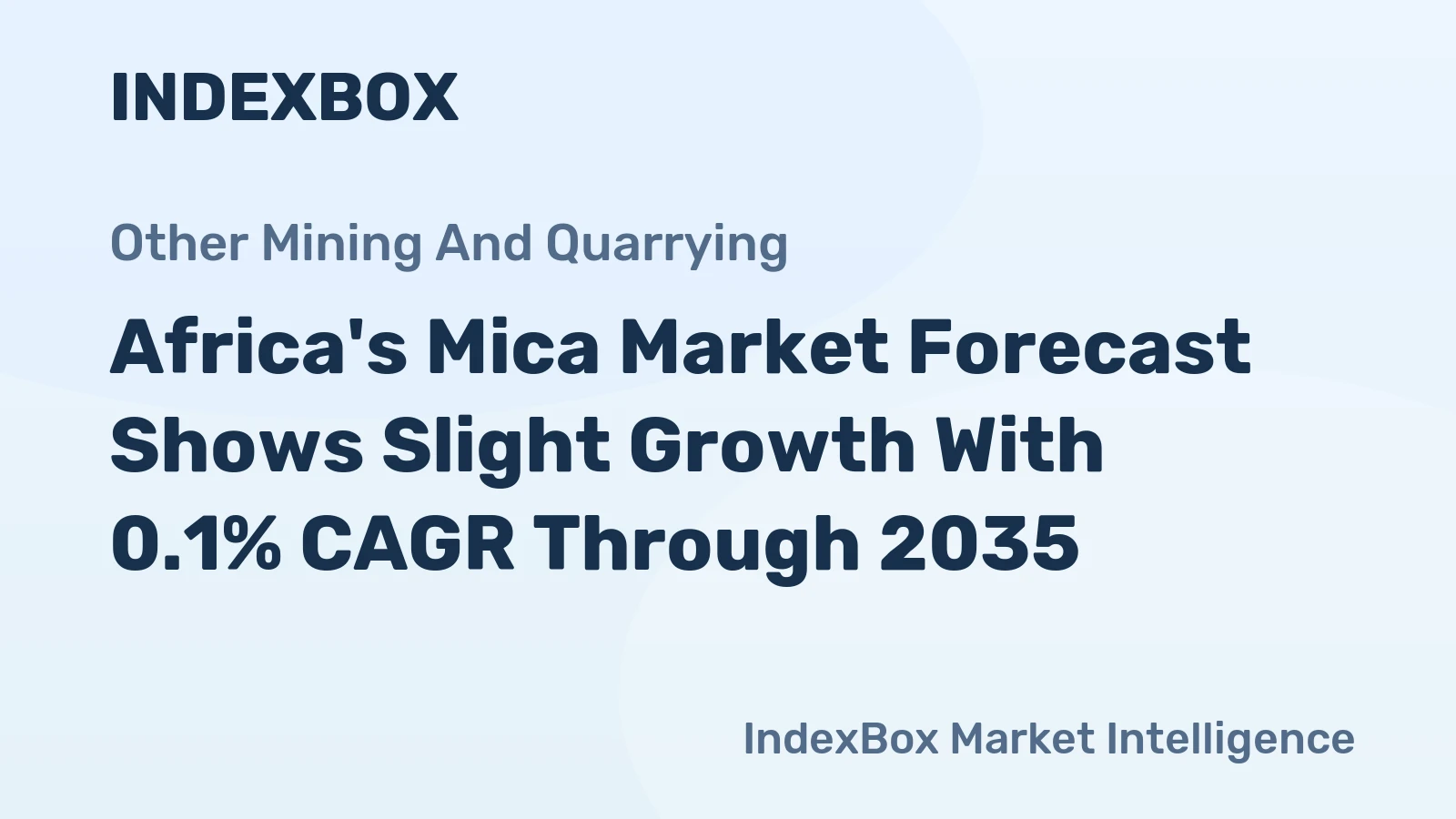Africa's Mica Market Forecast Shows Slight Growth With 0.1% CAGR Through 2035