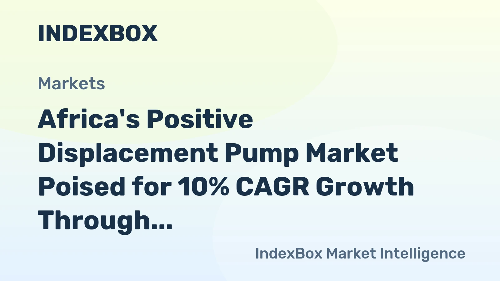 Africa's Positive Displacement Pump Market Poised for 10% CAGR Growth Through 2035