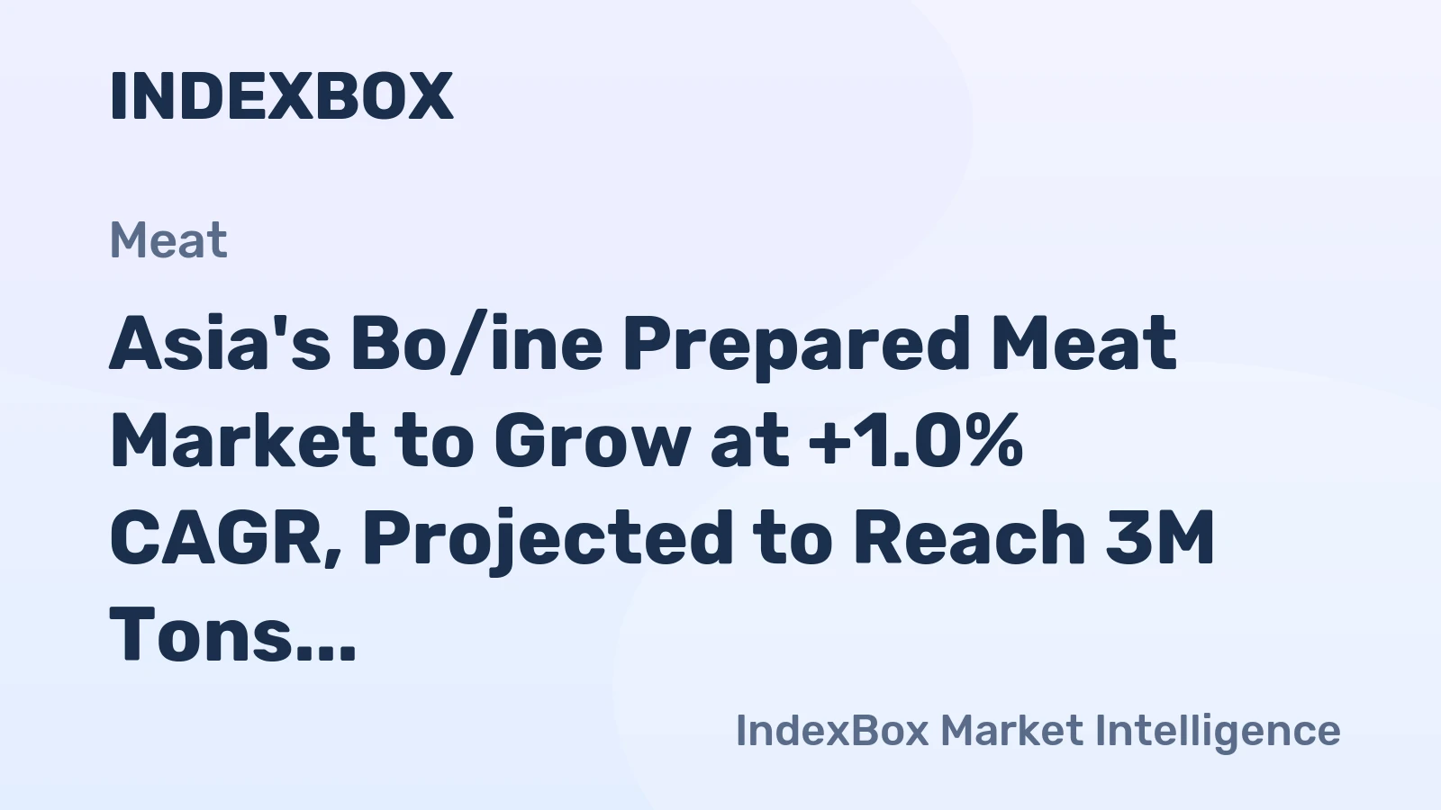 Asia's Bo/ine Prepared Meat Market to Grow at +1.0% CAGR, Projected to Reach 3M Tons by 2035