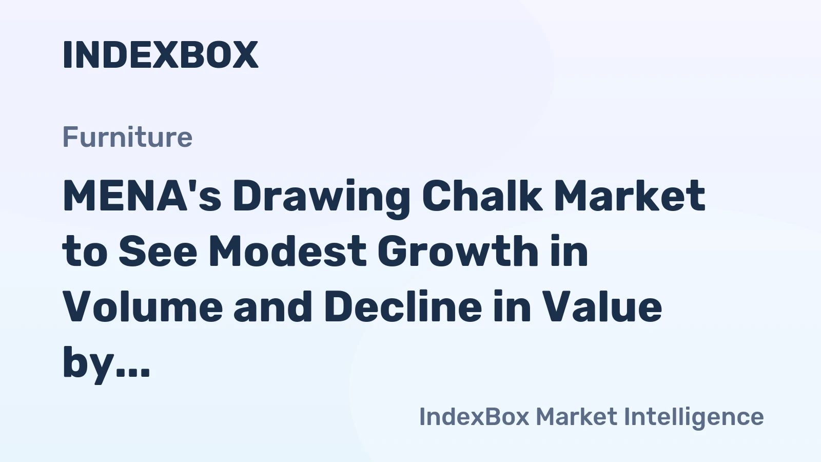 MENA's Drawing Chalk Market to See Modest Growth in Volume and Decline in Value by 2035