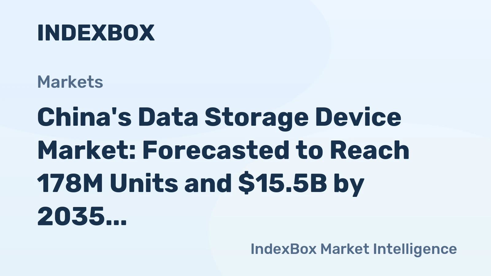 China's Data Storage Device Market: Forecasted to Reach 178M Units and $15.5B by 2035