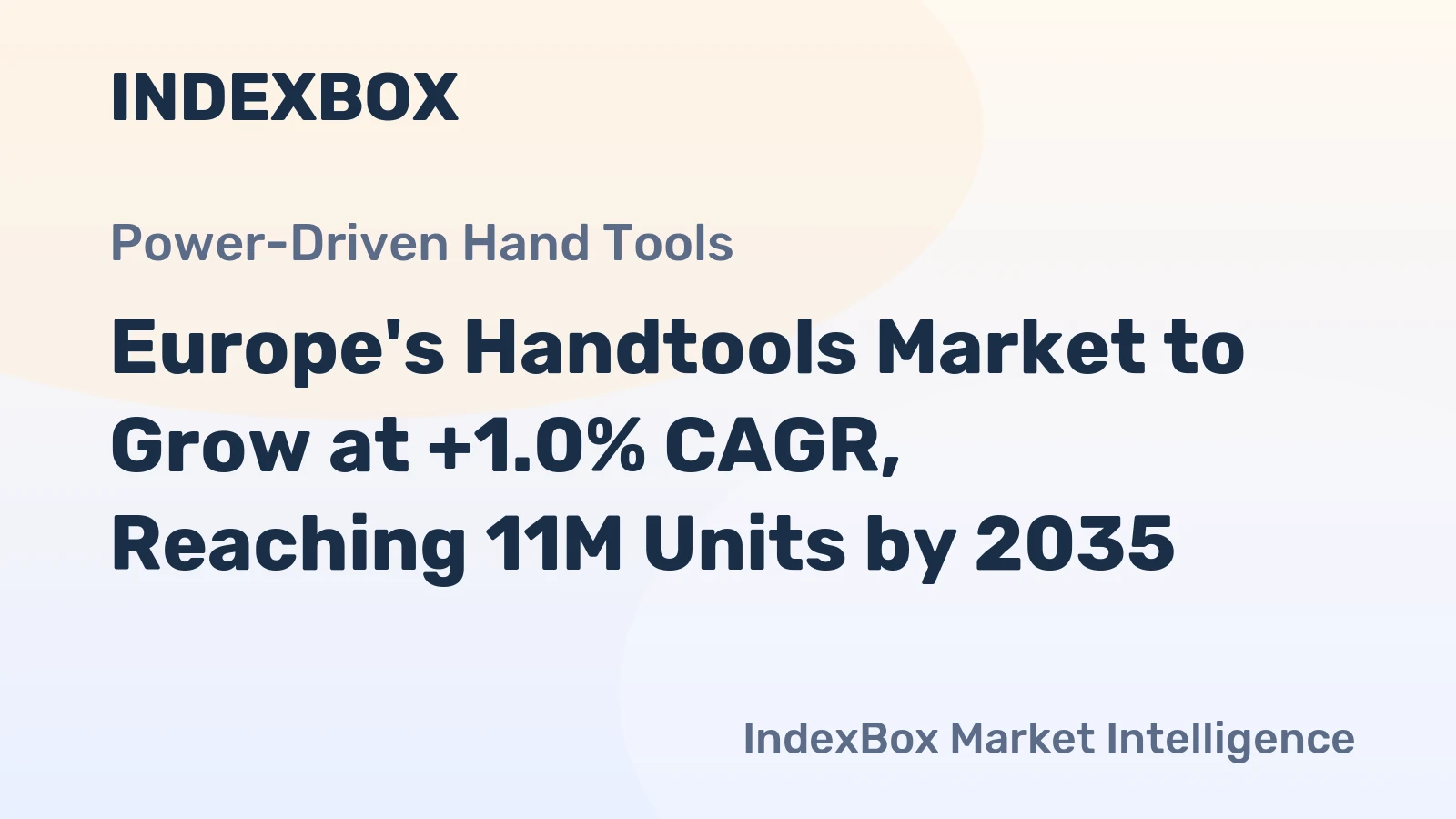 Europe's Handtools Market to Grow at +1.0% CAGR, Reaching 11M Units by 2035