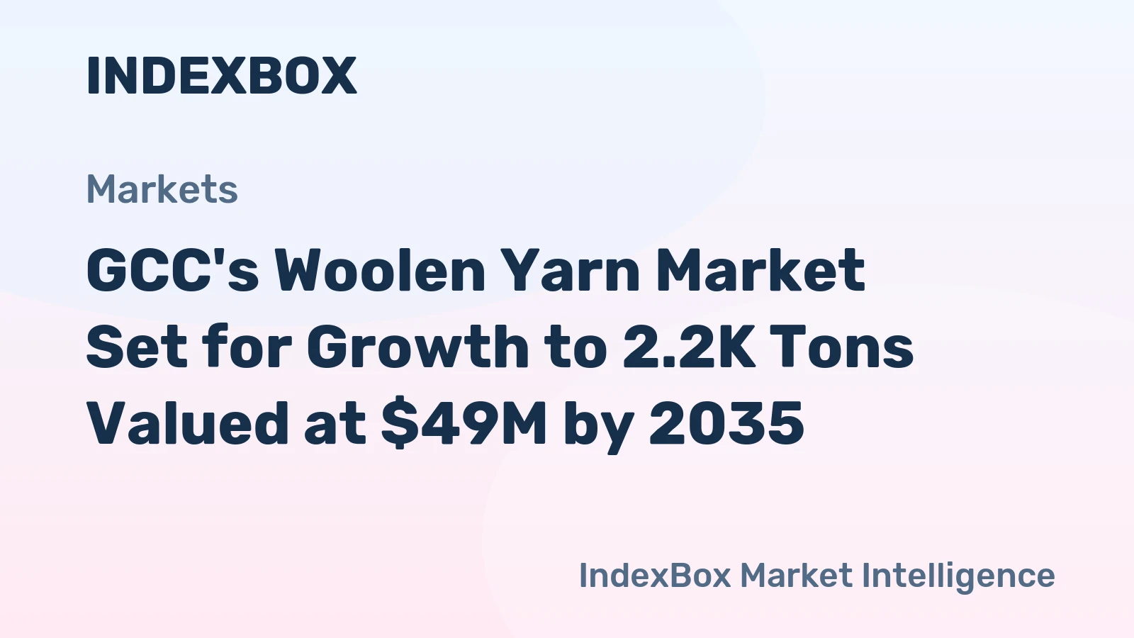 GCC's Woolen Yarn Market Set for Growth to 2.2K Tons Valued at $49M by 2035