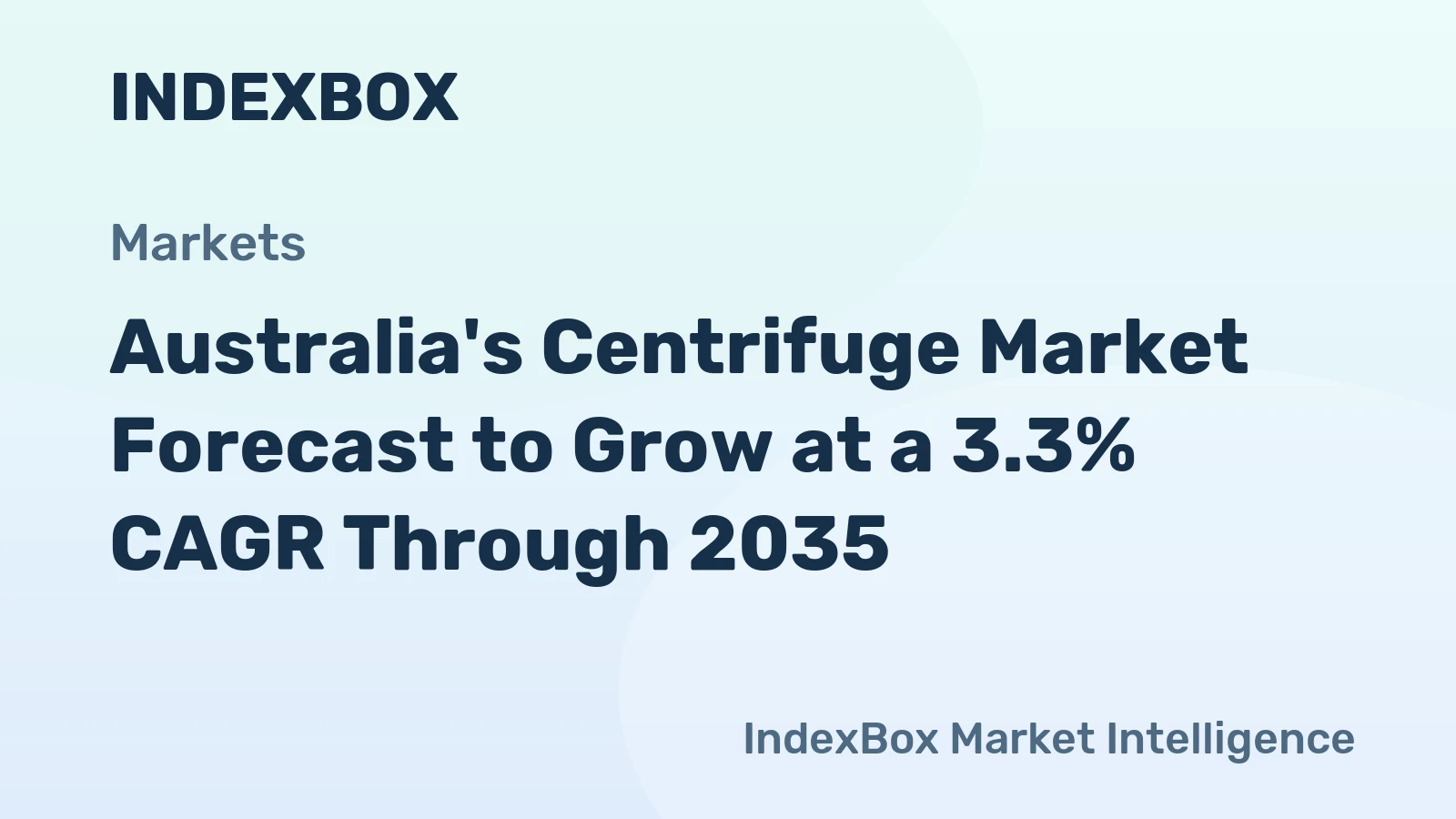 Australia's Centrifuge Market Forecast to Grow at a 3.3% CAGR Through 2035