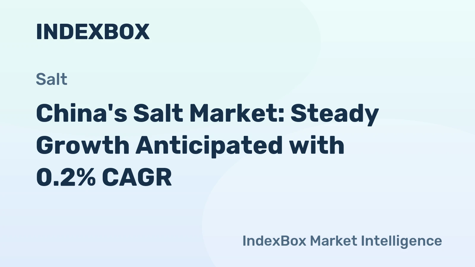 China's Salt Market: Steady Growth Anticipated with 0.2% CAGR