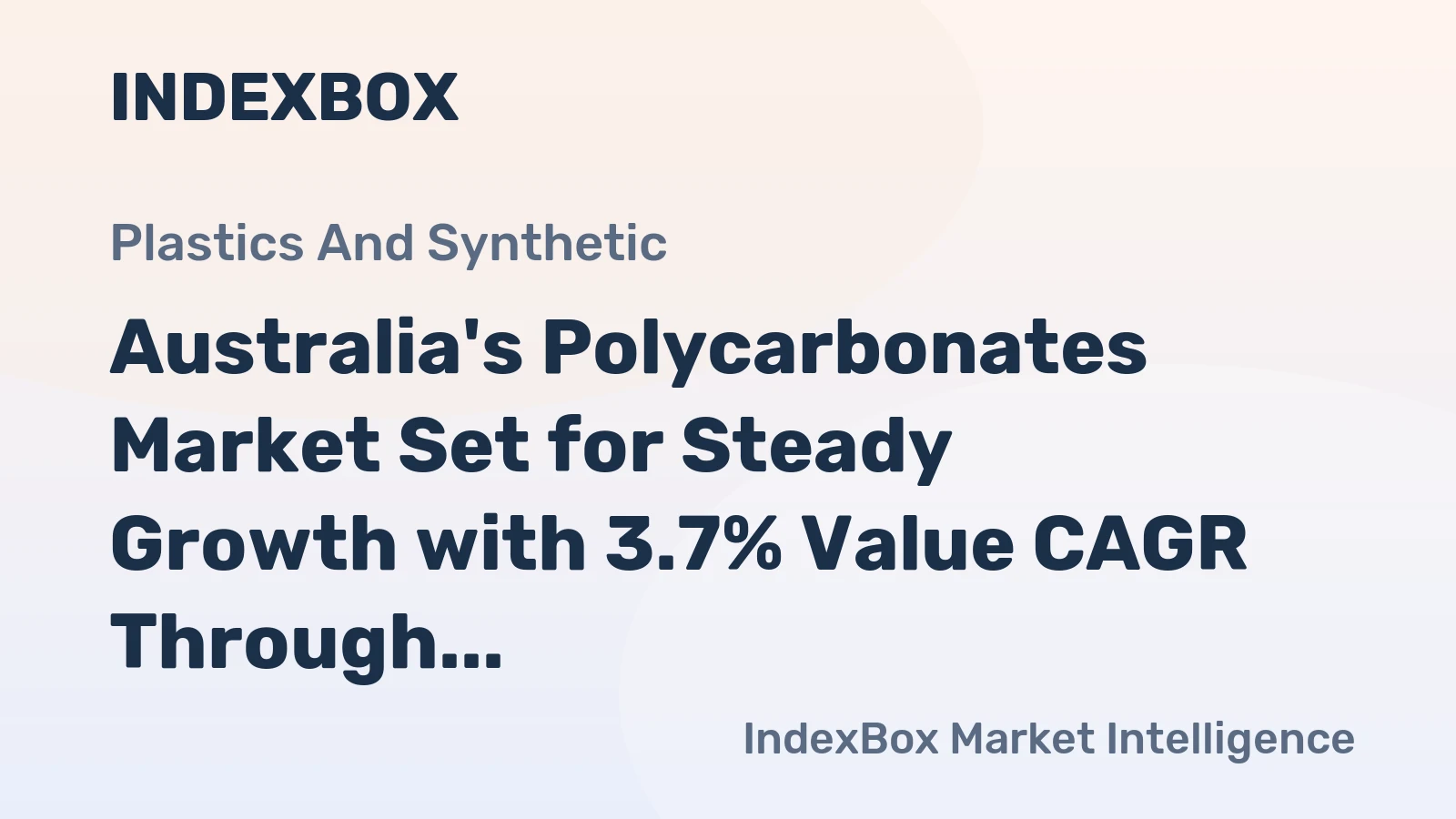 Australia's Polycarbonates Market Set for Steady Growth with 3.7% Value CAGR Through 2035