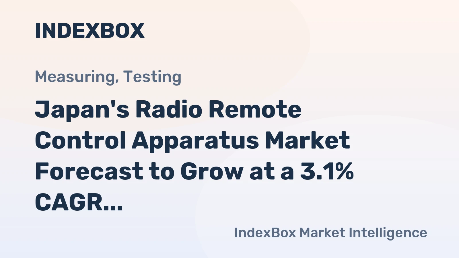 Japan's Radio Remote Control Apparatus Market Forecast to Grow at a 3.1% CAGR Through 2035