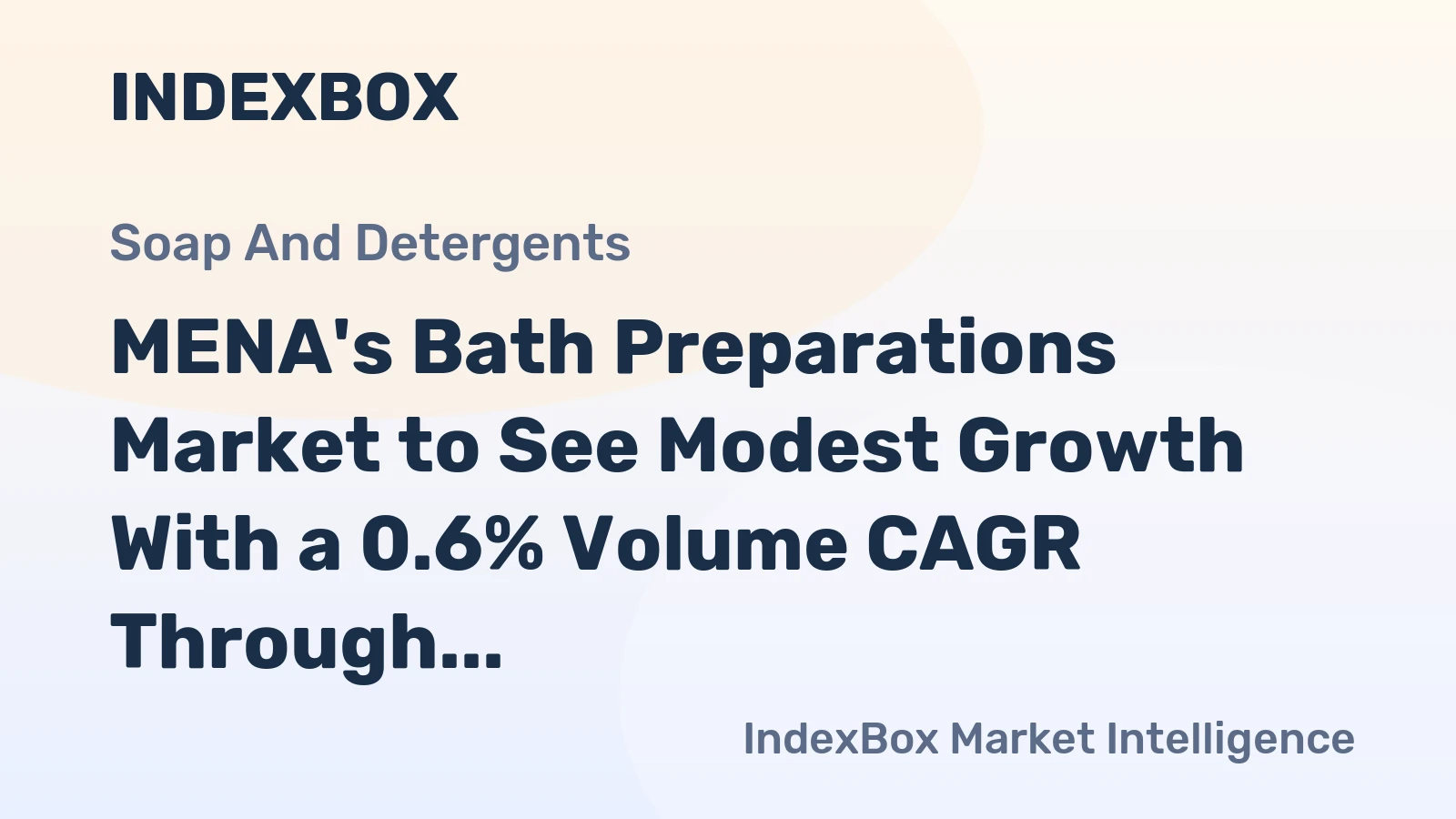 MENA's Bath Preparations Market to See Modest Growth With a 0.6% Volume CAGR Through 2035