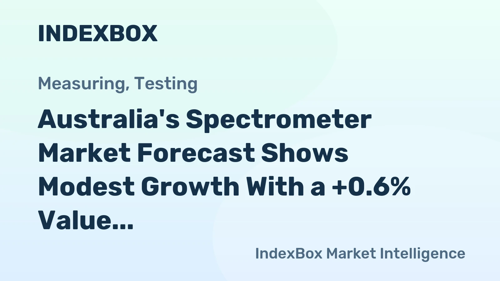 Australia's Spectrometer Market Forecast Shows Modest Growth With a +0.6% Value CAGR Through 2035