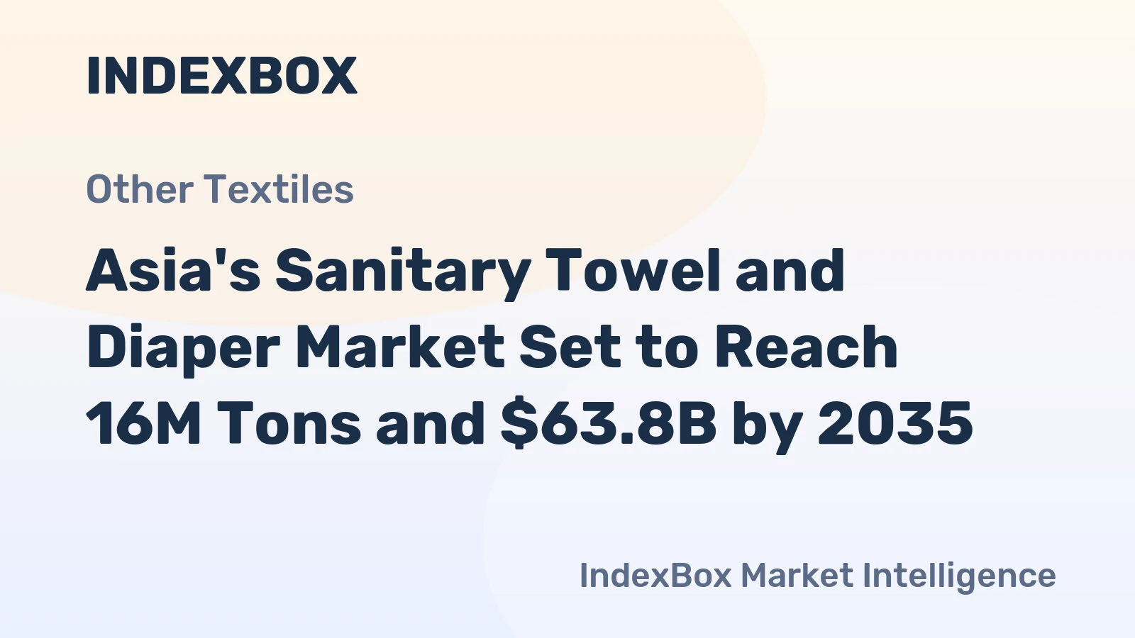 Asia's Sanitary Towel and Diaper Market Set to Reach 16M Tons and $63.8B by 2035
