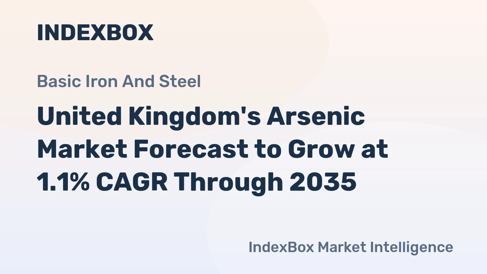 United Kingdom's Arsenic Market Forecast to Grow at 1.1% CAGR Through 2035
