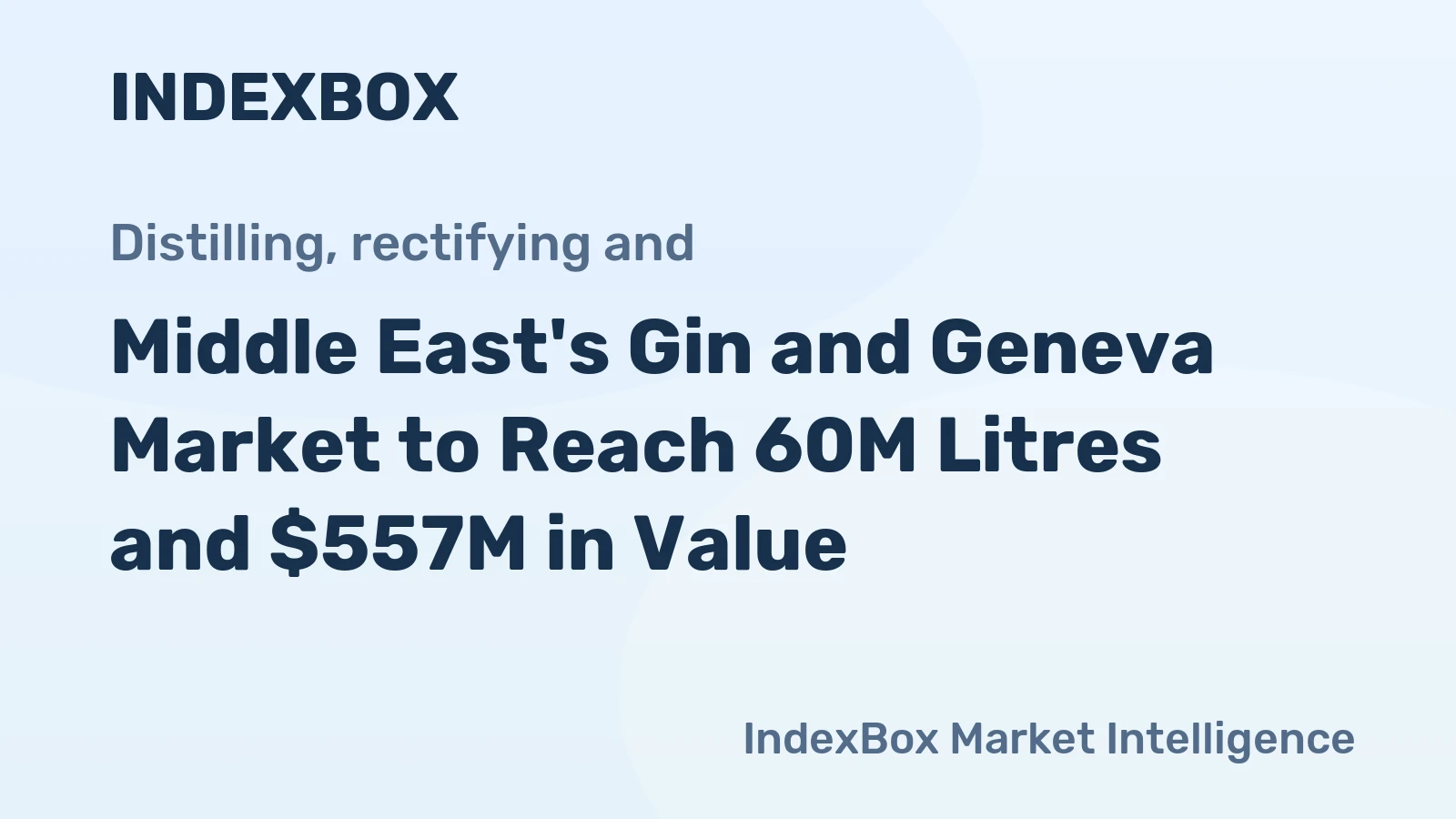 Middle East's Gin and Geneva Market to Reach 60M Litres and $557M in Value