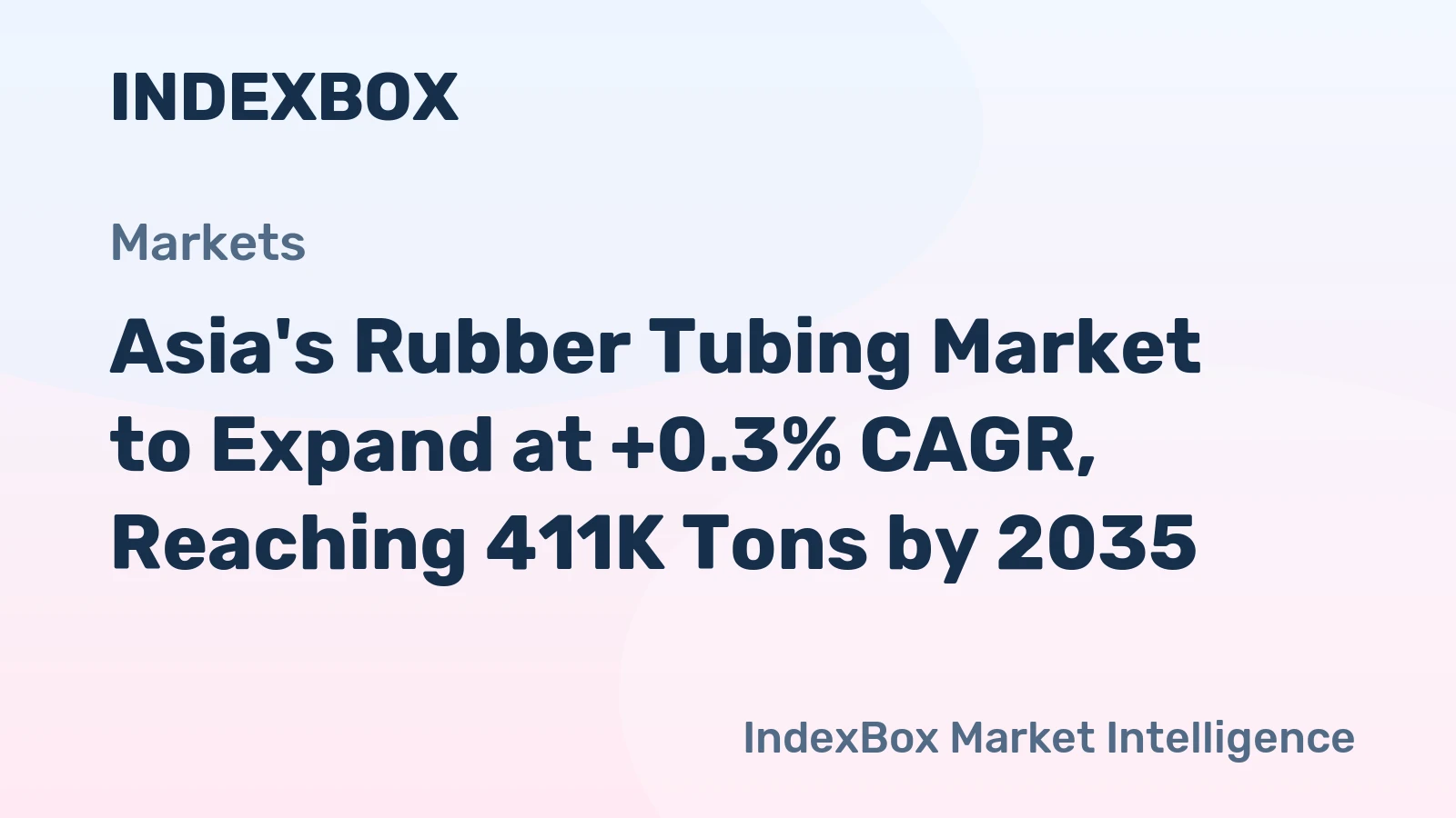 Asia's Rubber Tubing Market to Expand at +0.3% CAGR, Reaching 411K Tons by 2035