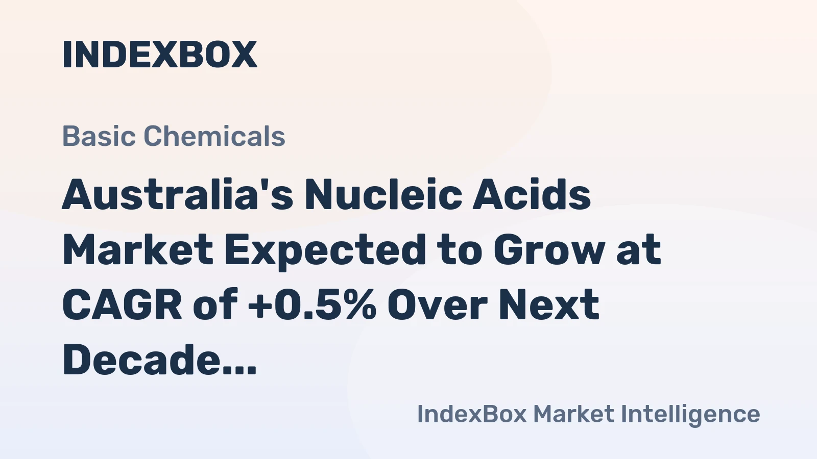 Australia's Nucleic Acids Market Expected to Grow at CAGR of +0.5% Over Next Decade