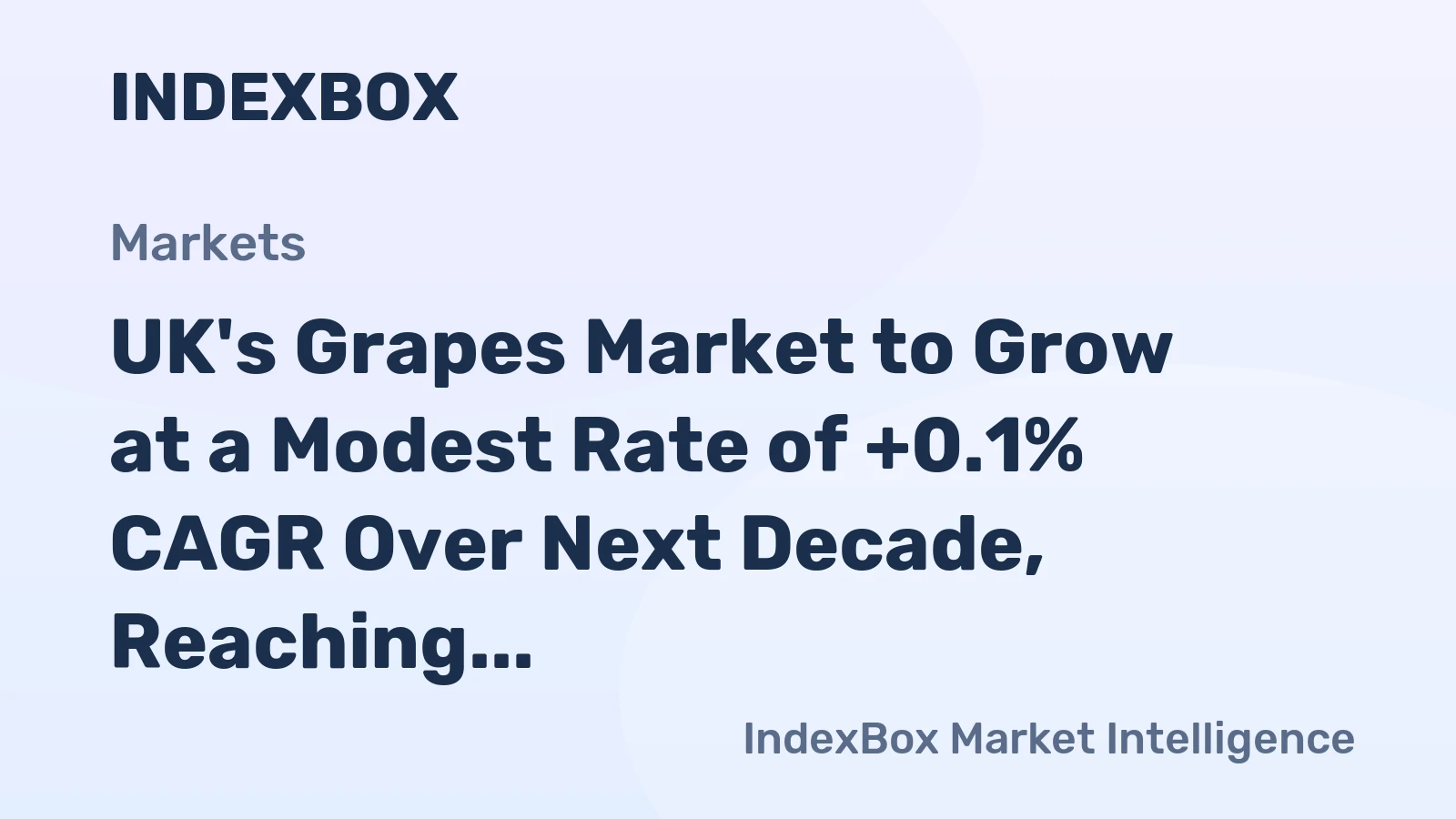 UK's Grapes Market to Grow at a Modest Rate of +0.1% CAGR Over Next Decade, Reaching $904M by 2035