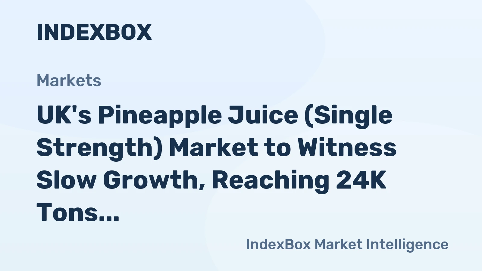 UK's Pineapple Juice (Single Strength) Market to Witness Slow Growth, Reaching 24K Tons and $29M by 2035