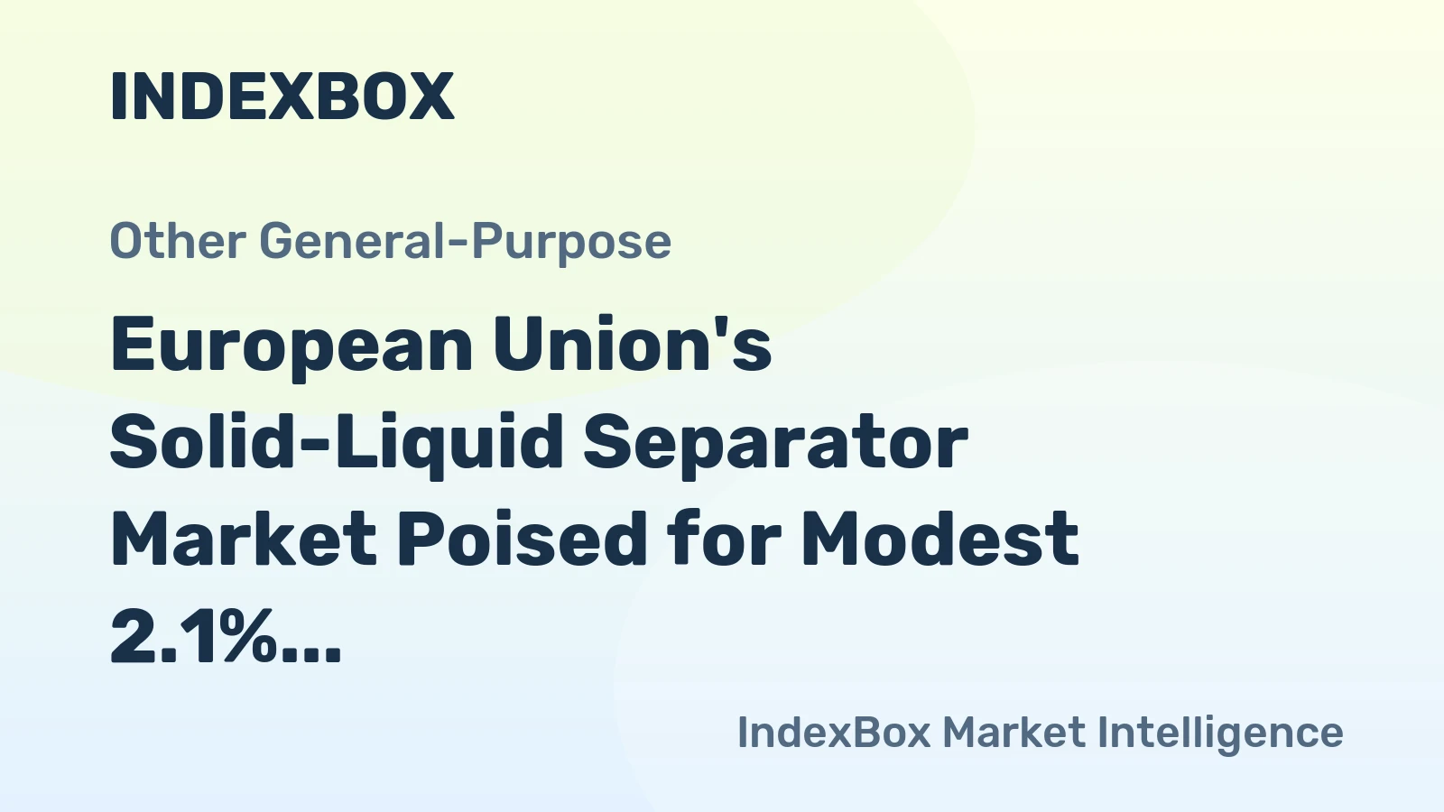 European Union's Solid-Liquid Separator Market Poised for Modest 2.1% CAGR Growth Through 2035