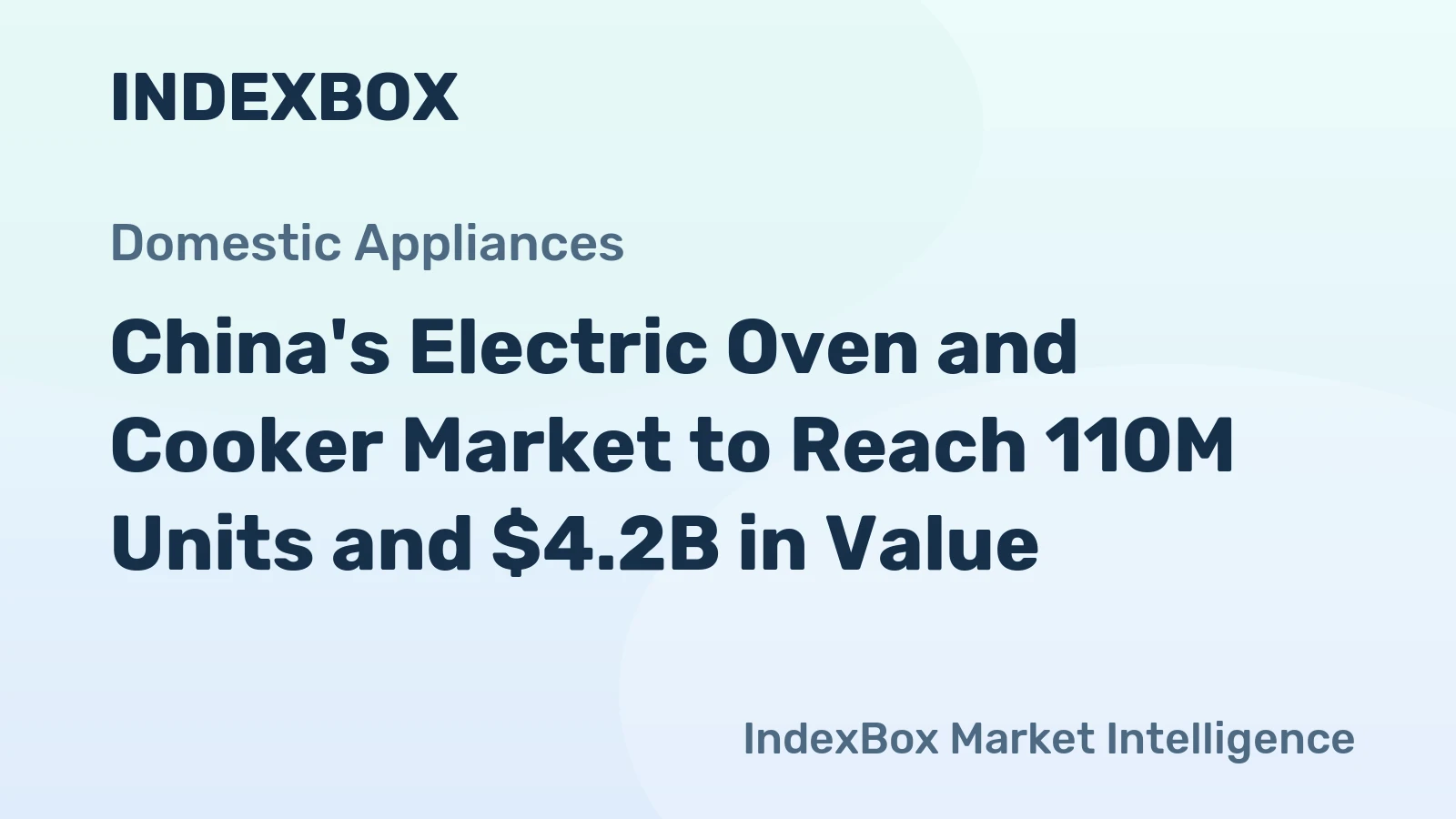 China's Electric Oven and Cooker Market to Reach 110M Units and $4.2B in Value