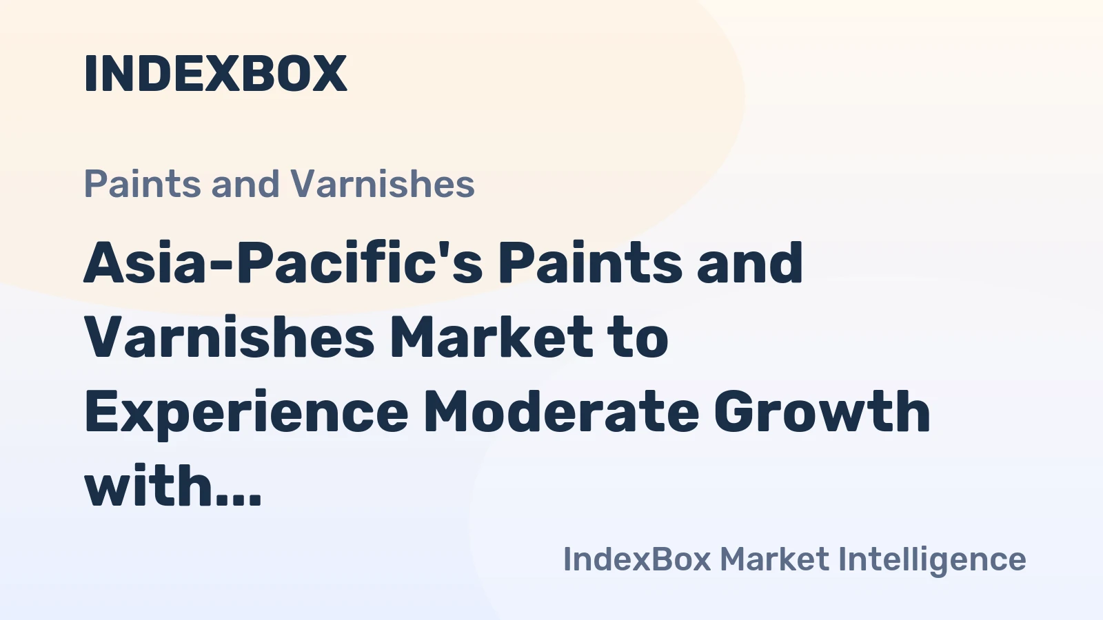 Asia-Pacific's Paints and Varnishes Market to Experience Moderate Growth with Expected CAGR of +0.8% from 2024 to 2035