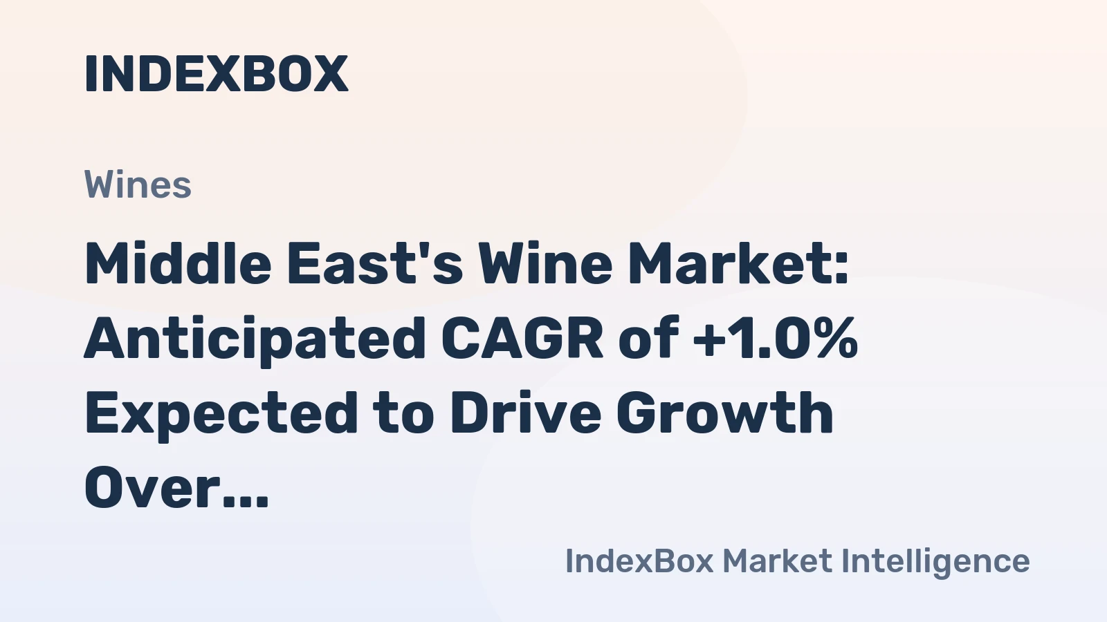 Middle East's Wine Market: Anticipated CAGR of +1.0% Expected to Drive Growth Over Next Decade