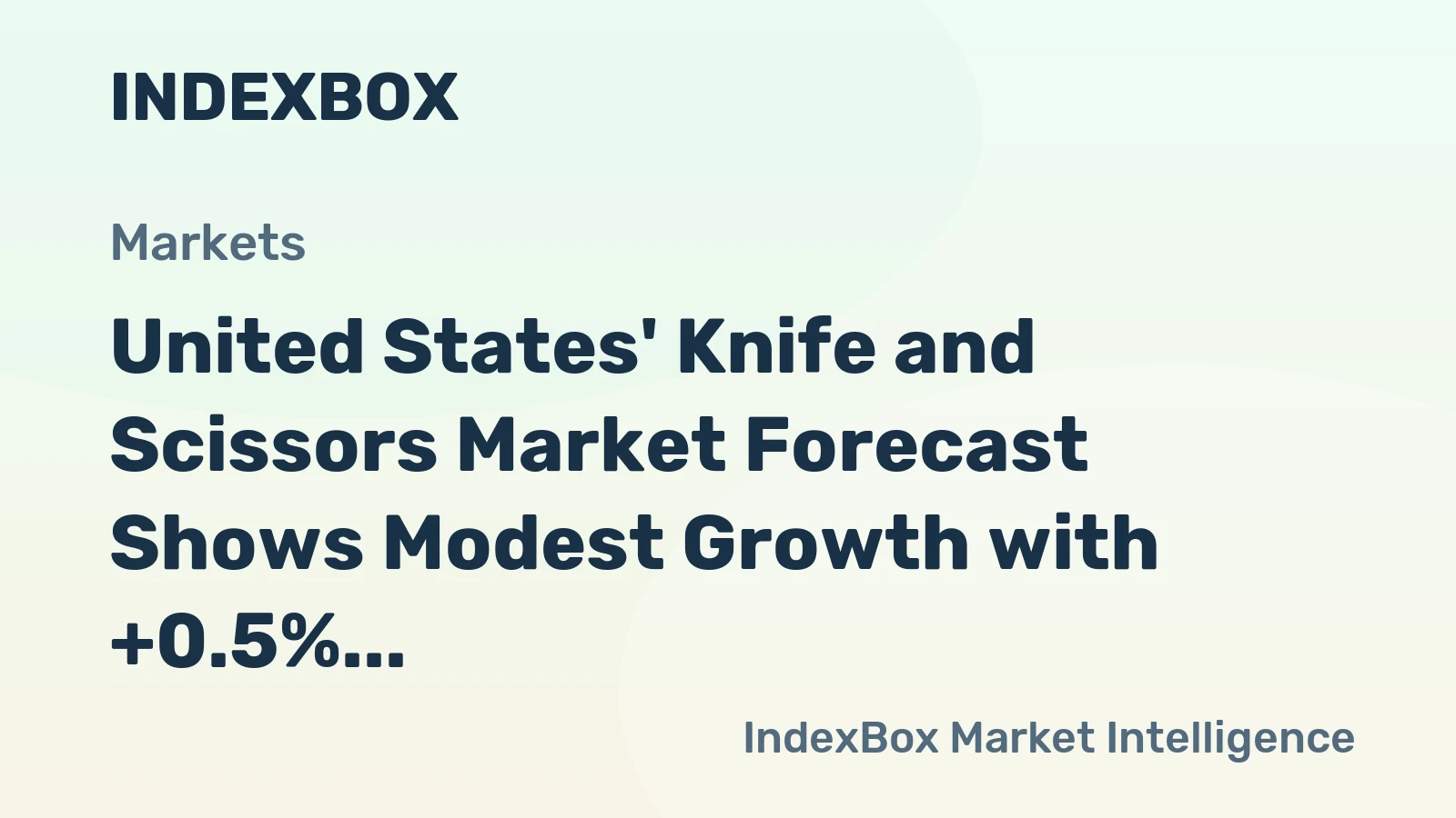 United States' Knife and Scissors Market Forecast Shows Modest Growth with +0.5% Volume CAGR
