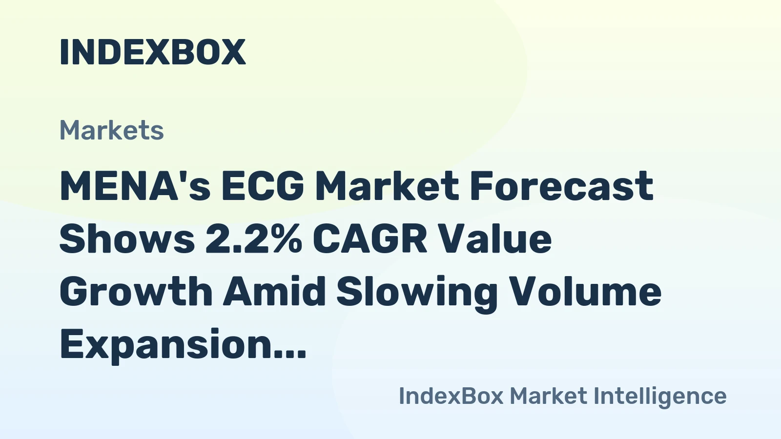MENA's ECG Market Forecast Shows 2.2% CAGR Value Growth Amid Slowing Volume Expansion