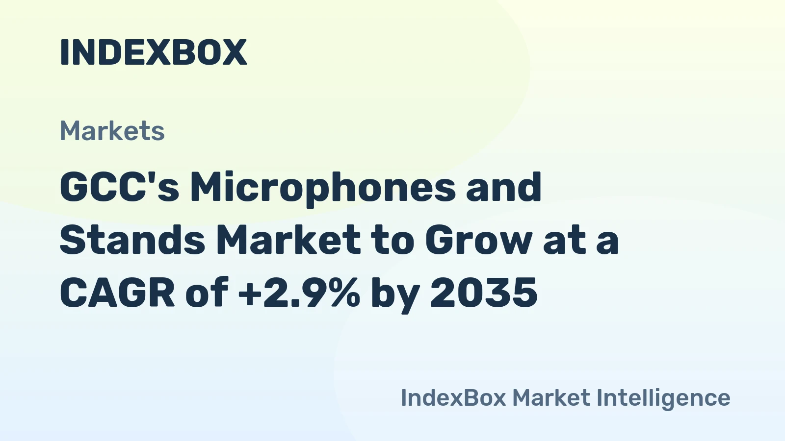 GCC's Microphones and Stands Market to Grow at a CAGR of +2.9% by 2035