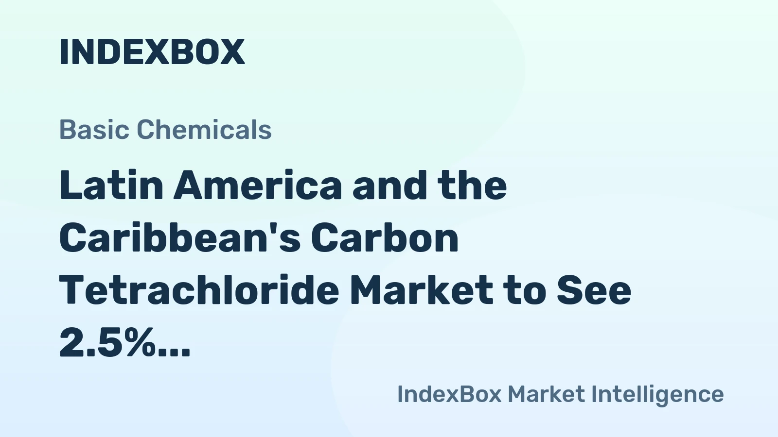 Latin America and the Caribbean's Carbon Tetrachloride Market to See 2.5% CAGR Value Growth Through 2035