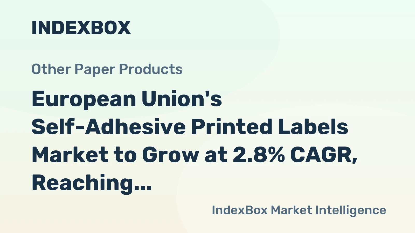 European Union's Self-Adhesive Printed Labels Market to Grow at 2.8% CAGR, Reaching $12.3B by 2035