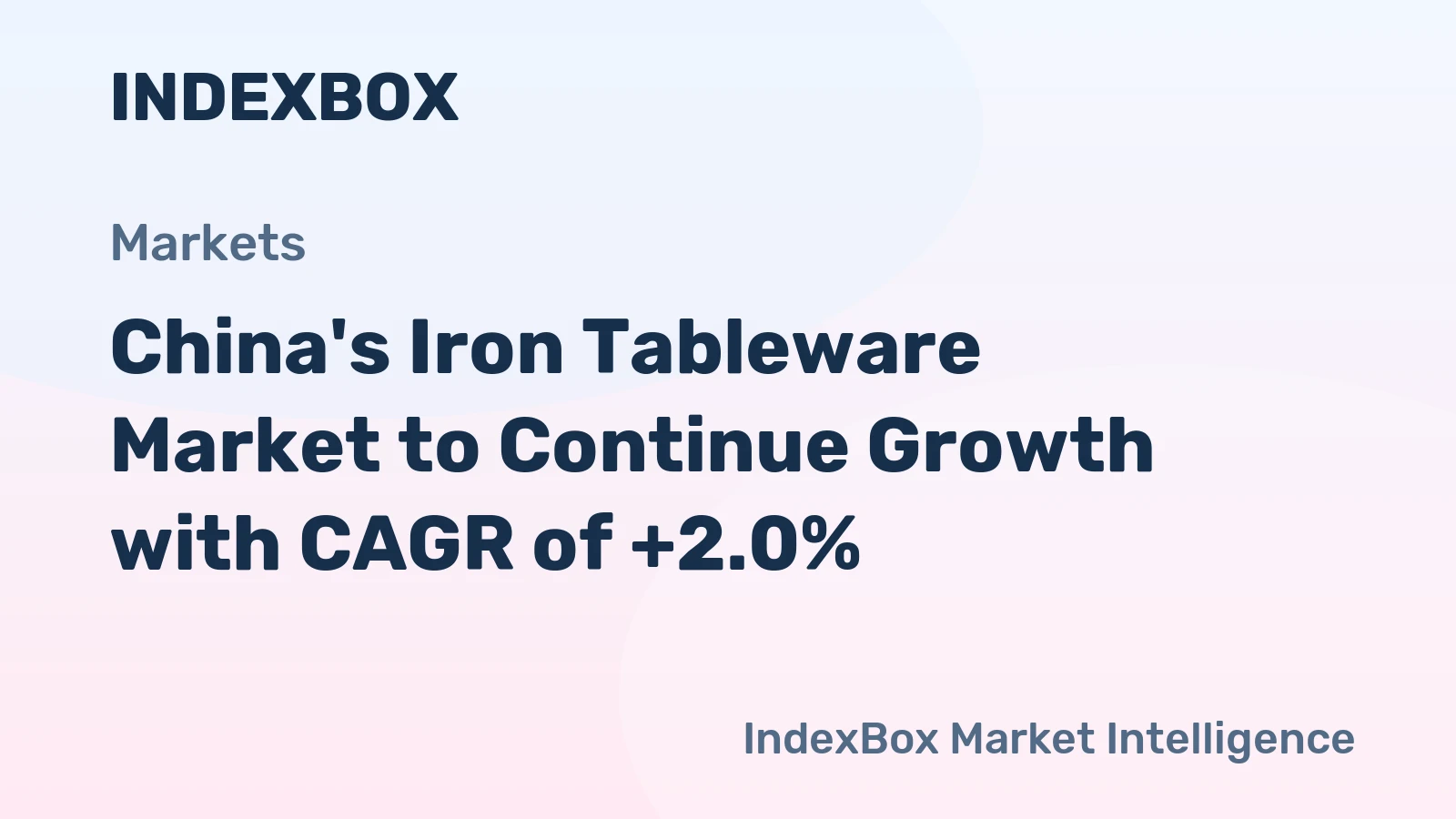 China's Iron Tableware Market to Continue Growth with CAGR of +2.0%