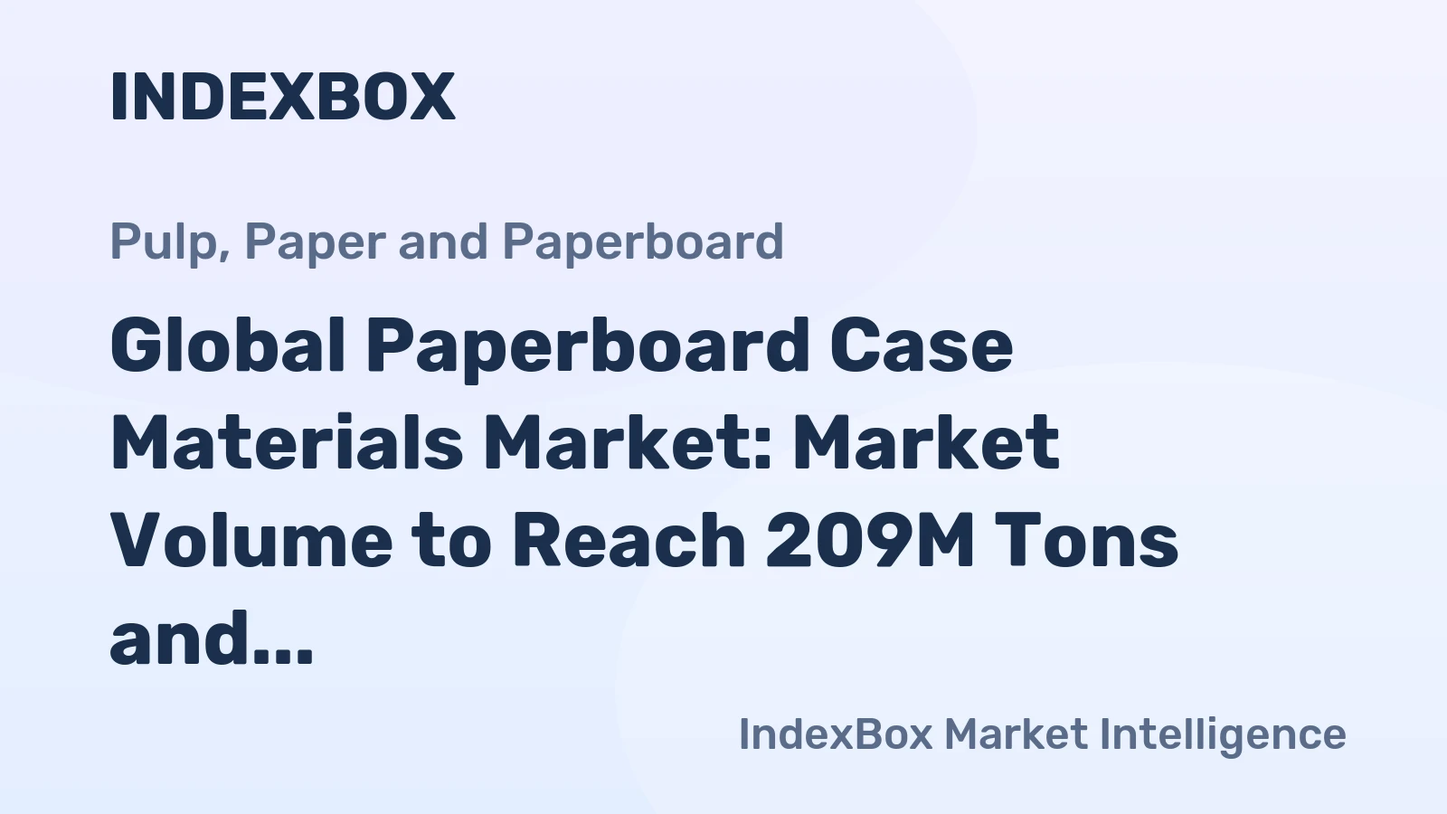 Global Paperboard Case Materials Market: Market Volume to Reach 209M Tons and Market Value to Hit $144.1B by 2035