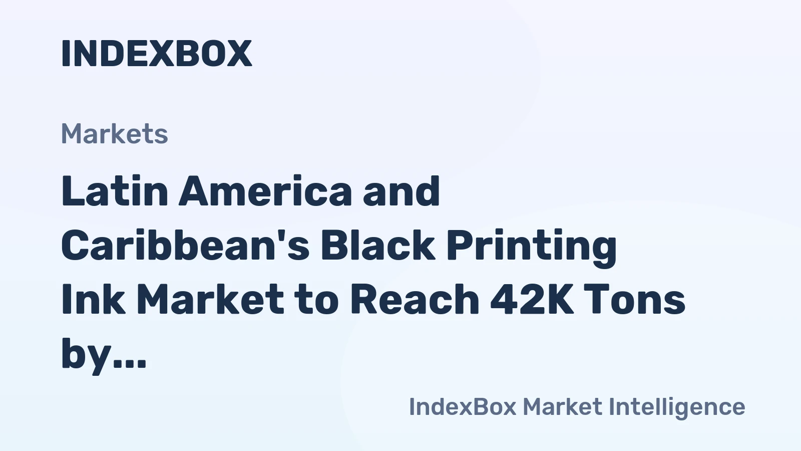 Latin America and Caribbean's Black Printing Ink Market to Reach 42K Tons by 2035, Valued at $456M