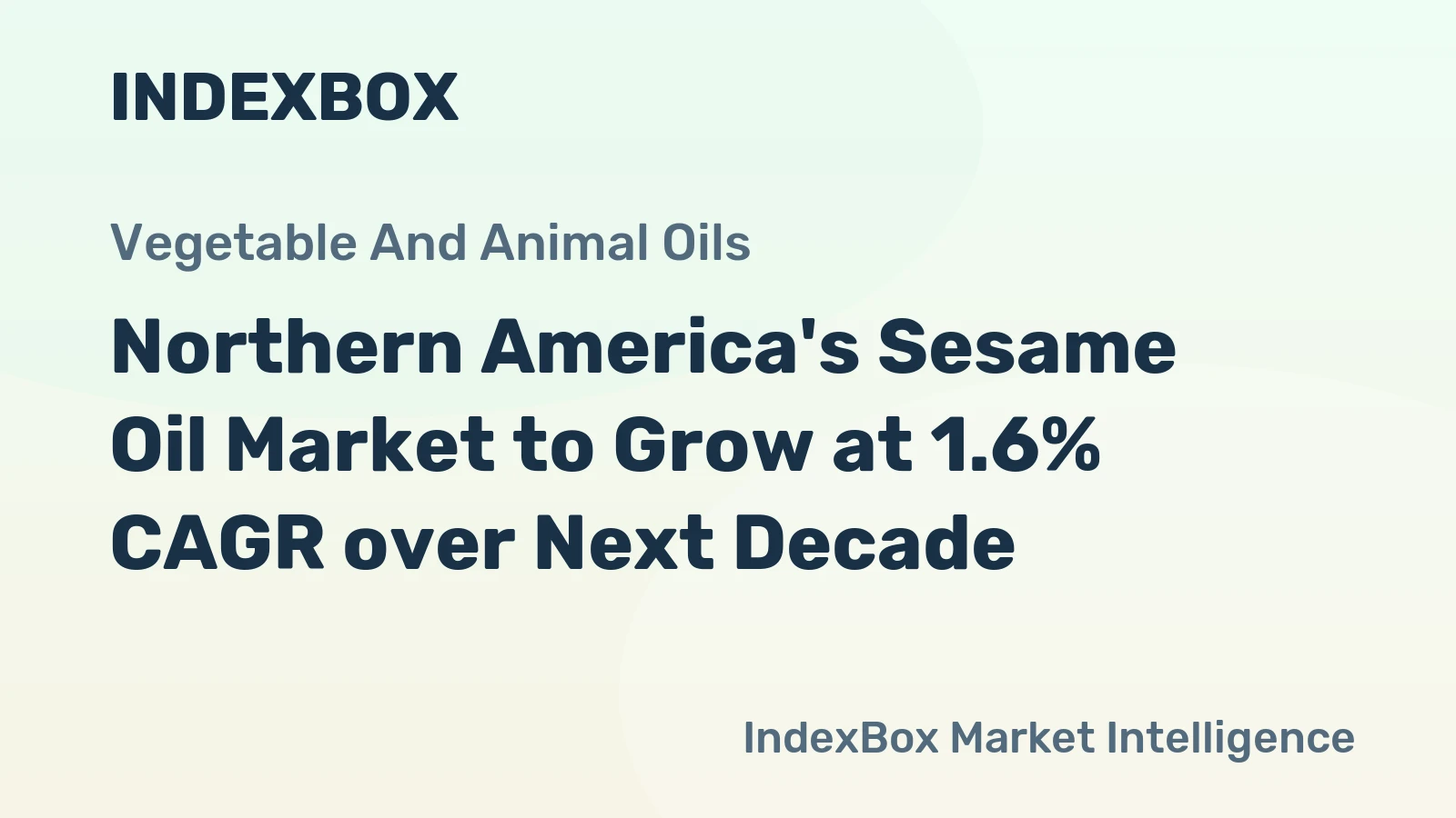 Northern America's Sesame Oil Market to Grow at 1.6% CAGR over Next Decade