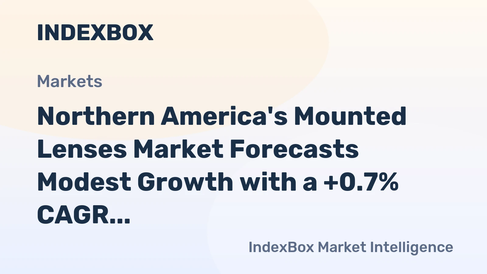 Northern America's Mounted Lenses Market Forecasts Modest Growth with a +0.7% CAGR to 2035