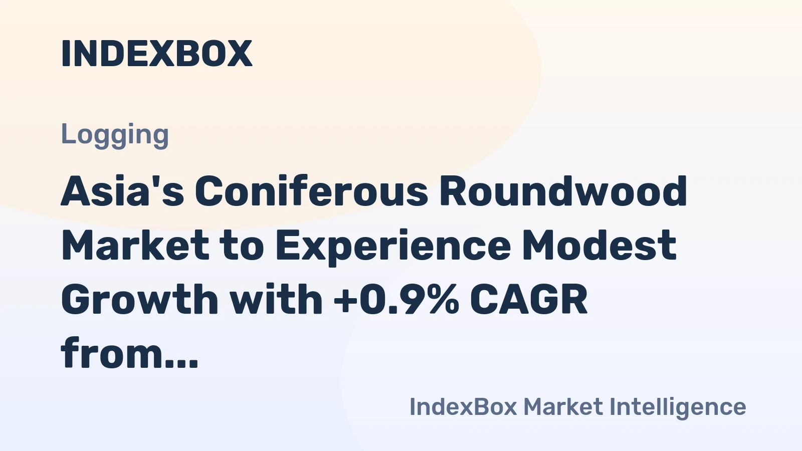 Asia's Coniferous Roundwood Market to Experience Modest Growth with +0.9% CAGR from 2024 to 2035