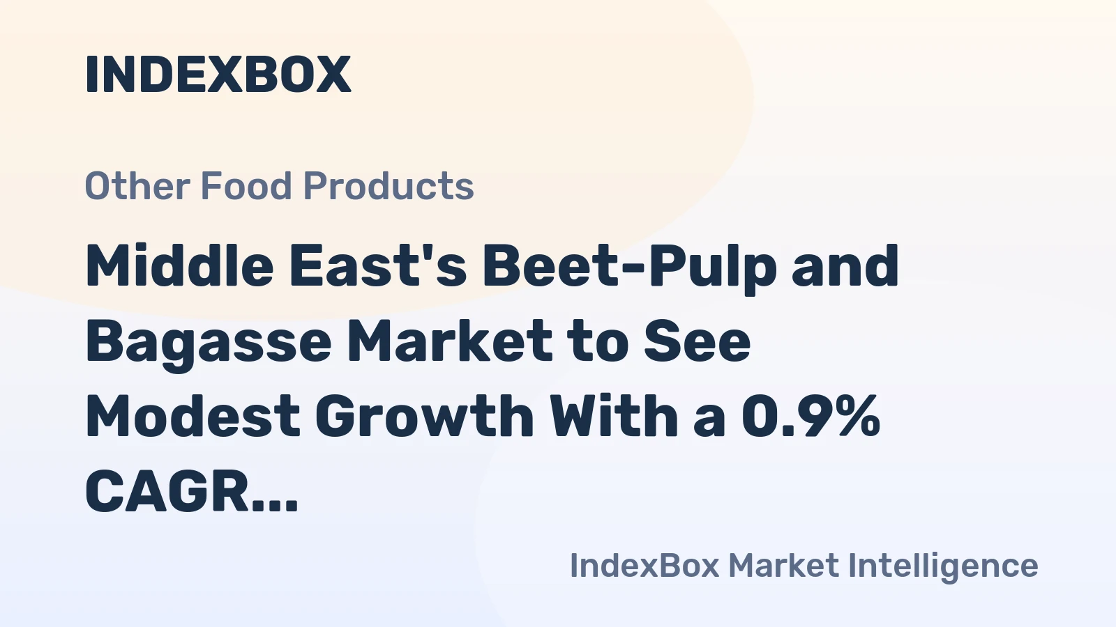 Middle East's Beet-Pulp and Bagasse Market to See Modest Growth With a 0.9% CAGR in Value Through 2035