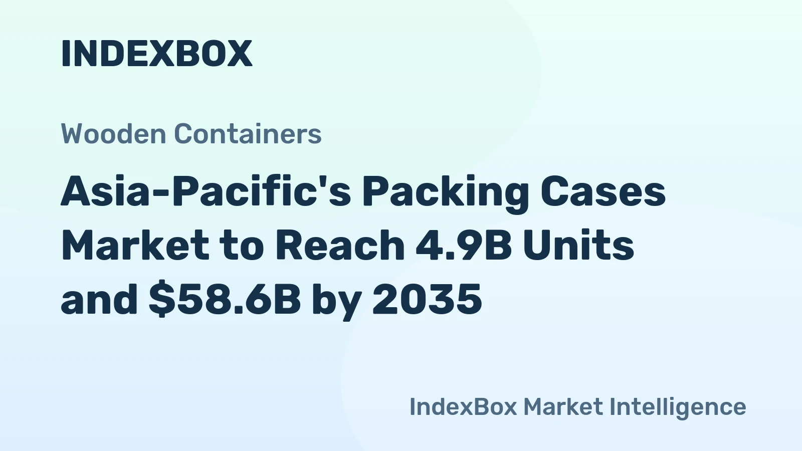 Asia-Pacific's Packing Cases Market to Reach 4.9B Units and $58.6B by 2035