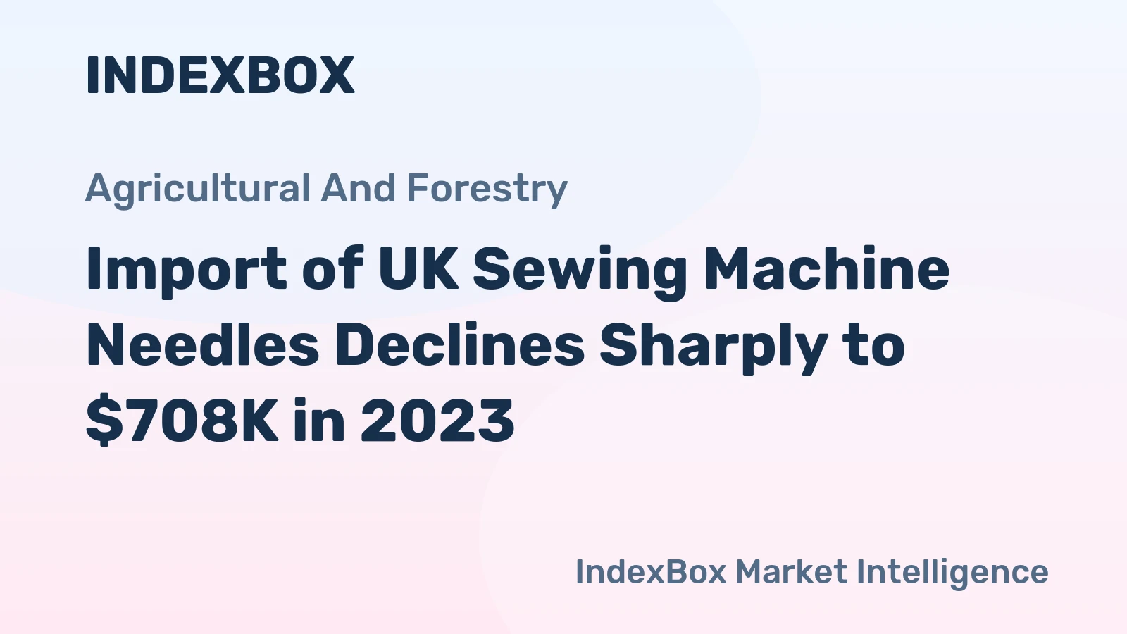 Import of UK Sewing Machine Needles Declines Sharply to $708K in 2023