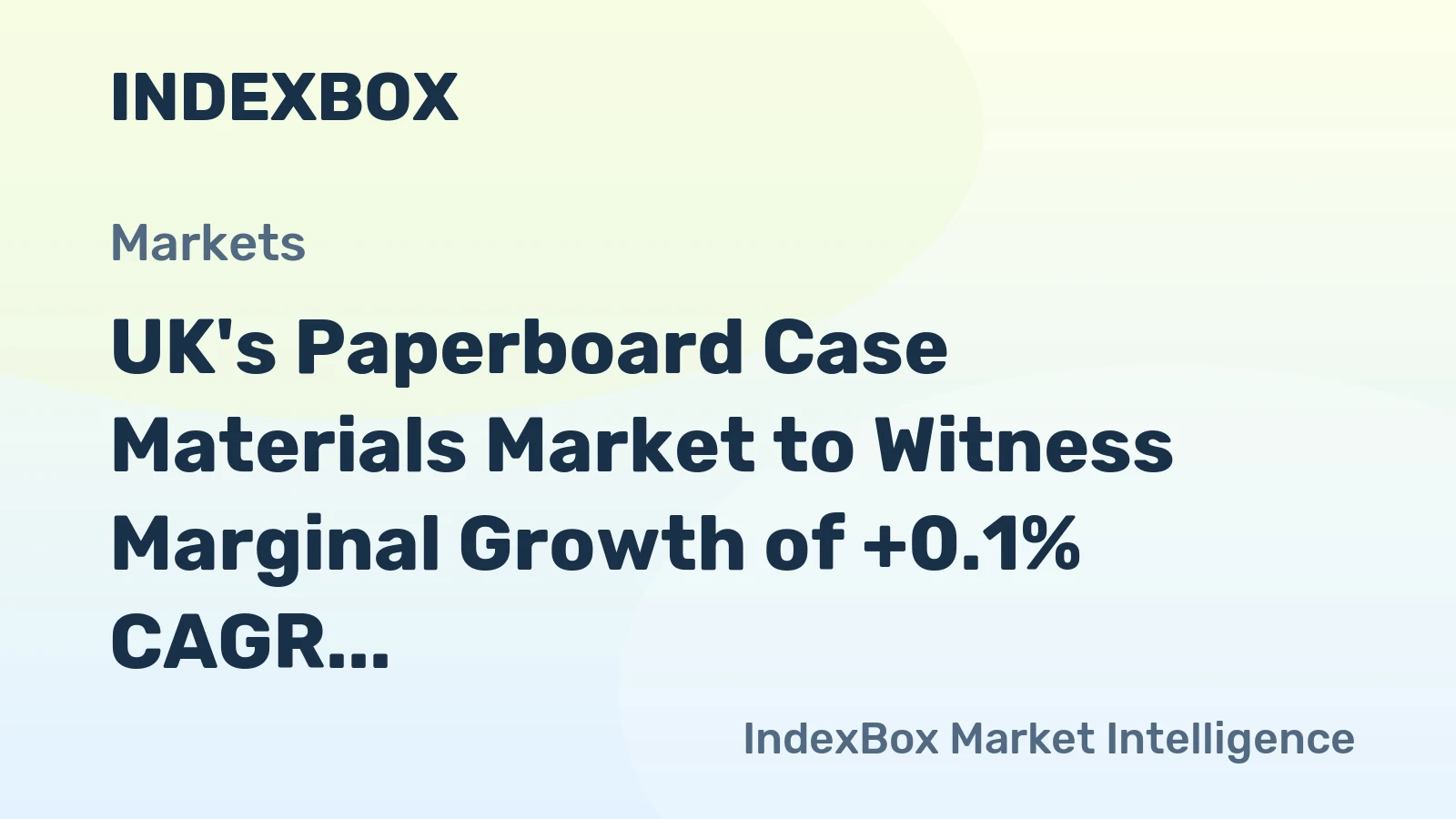 UK's Paperboard Case Materials Market to Witness Marginal Growth of +0.1% CAGR Over Next Decade