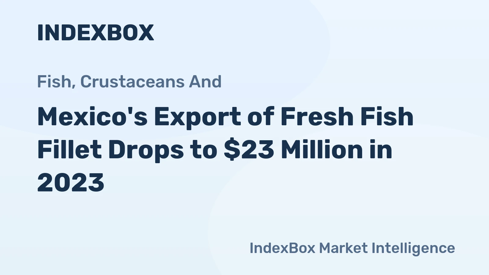 Mexico's Export of Fresh Fish Fillet Drops to $23 Million in 2023