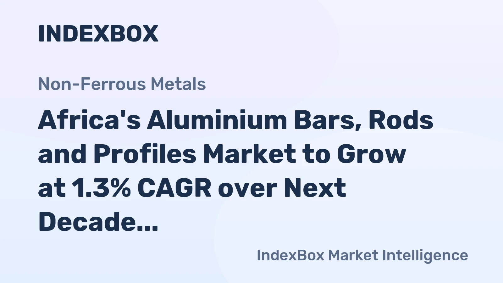 Africa's Aluminium Bars, Rods and Profiles Market to Grow at 1.3% CAGR over Next Decade