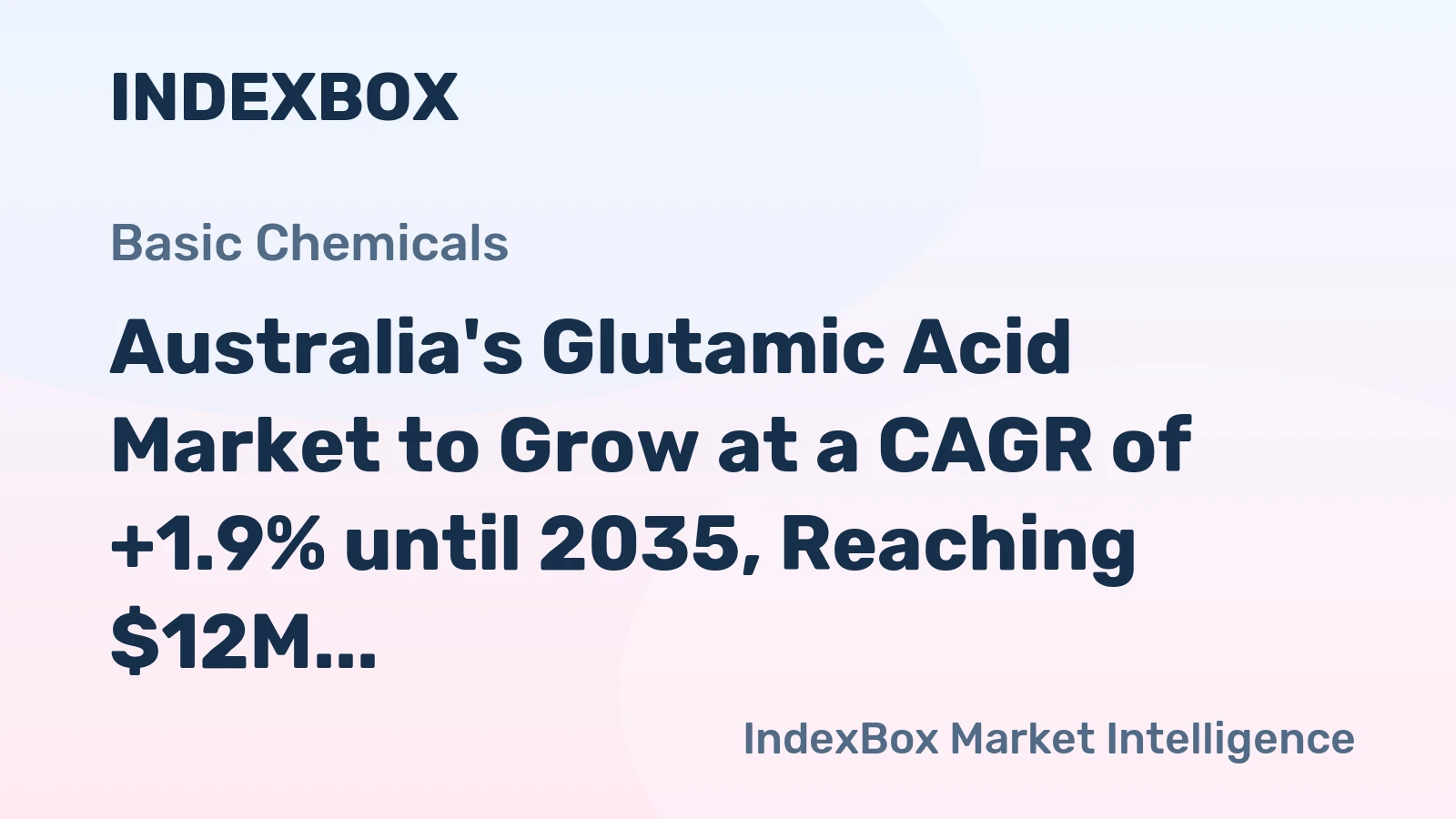 Australia's Glutamic Acid Market to Grow at a CAGR of +1.9% until 2035, Reaching $12M