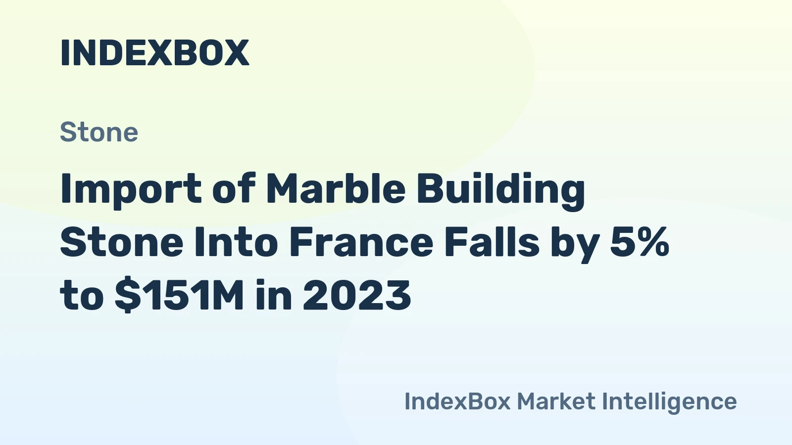 Import of Marble Building Stone Into France Falls by 5% to $151M in 2023
