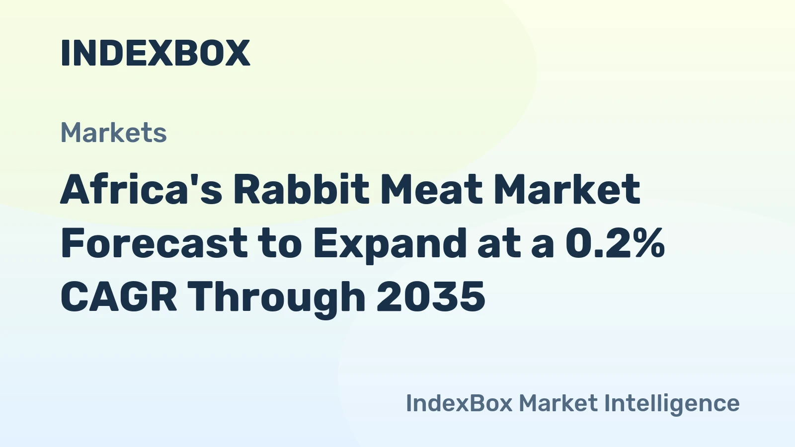 Africa's Rabbit Meat Market Forecast to Expand at a 0.2% CAGR Through 2035