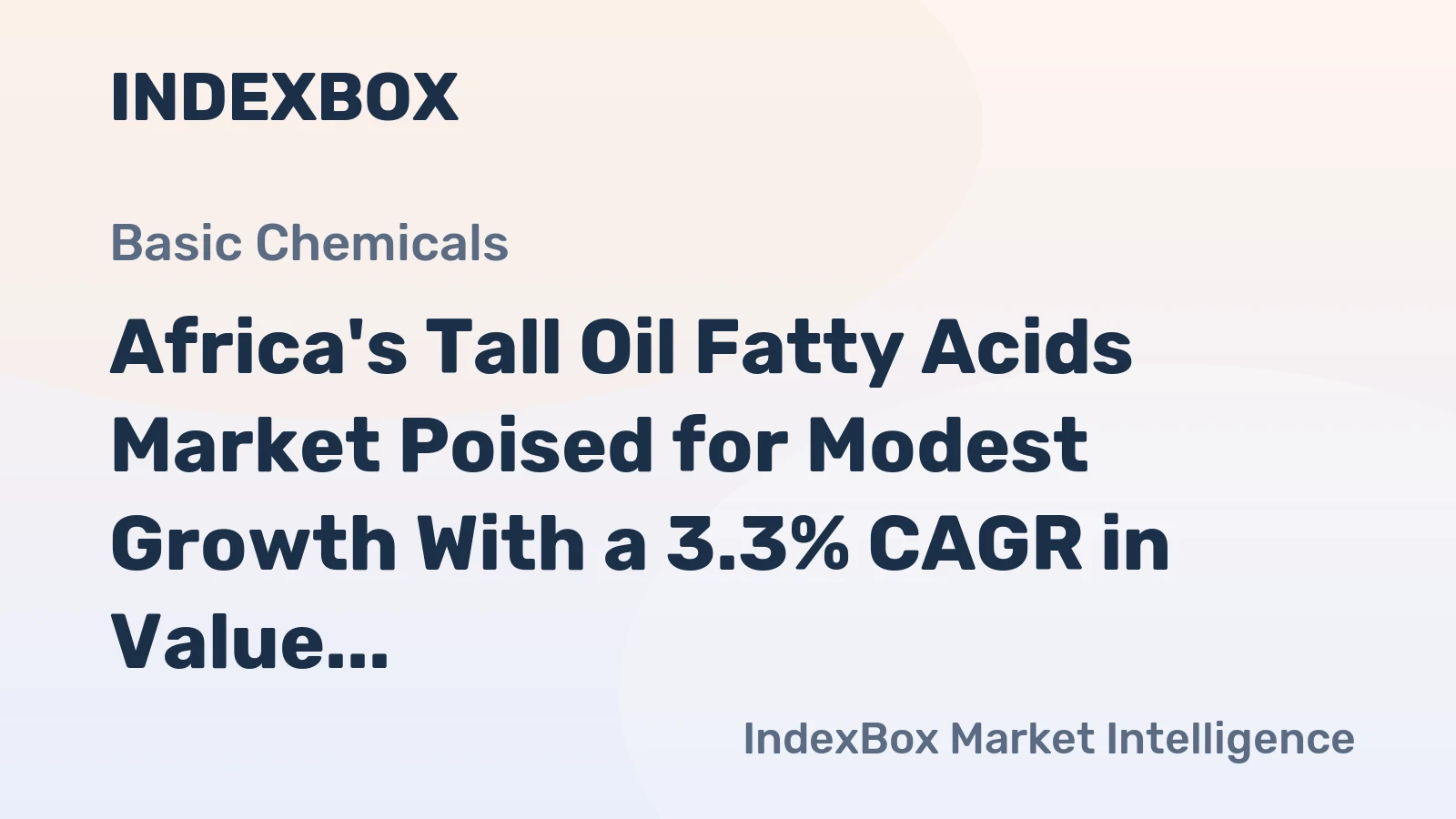 Africa's Tall Oil Fatty Acids Market Poised for Modest Growth With a 3.3% CAGR in Value Through 2035